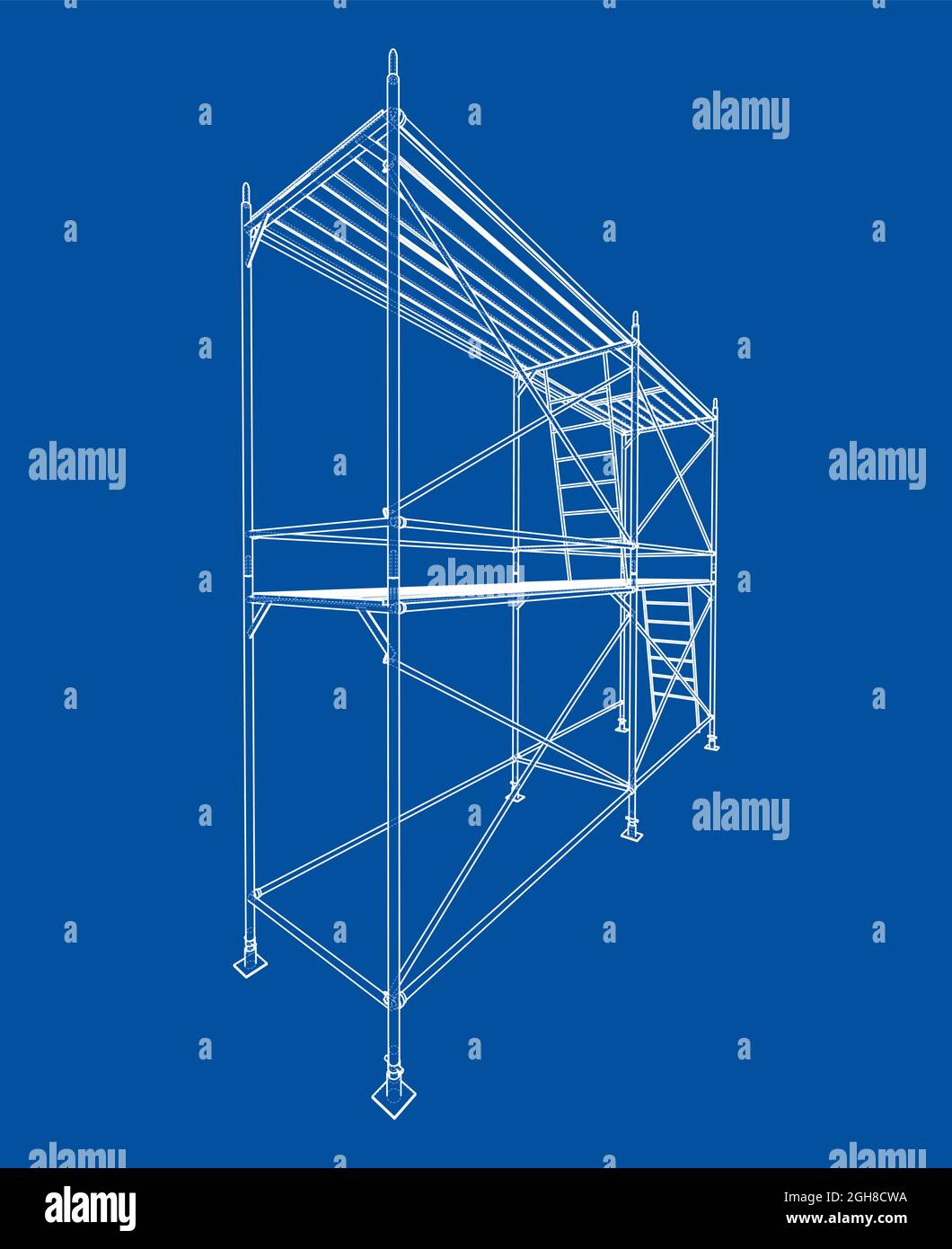 Prefabricated Scaffolding Vector Stock Vector Image And Art Alamy