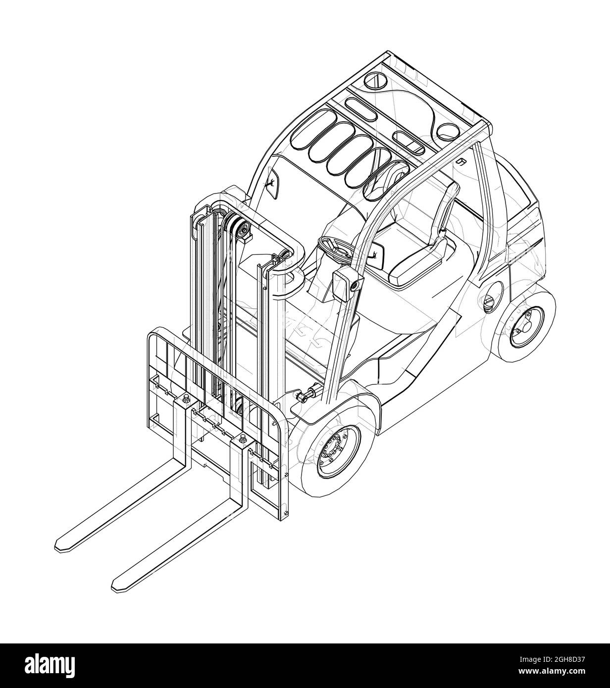 Hydraulic loading lift Black and White Stock Photos & Images - Alamy