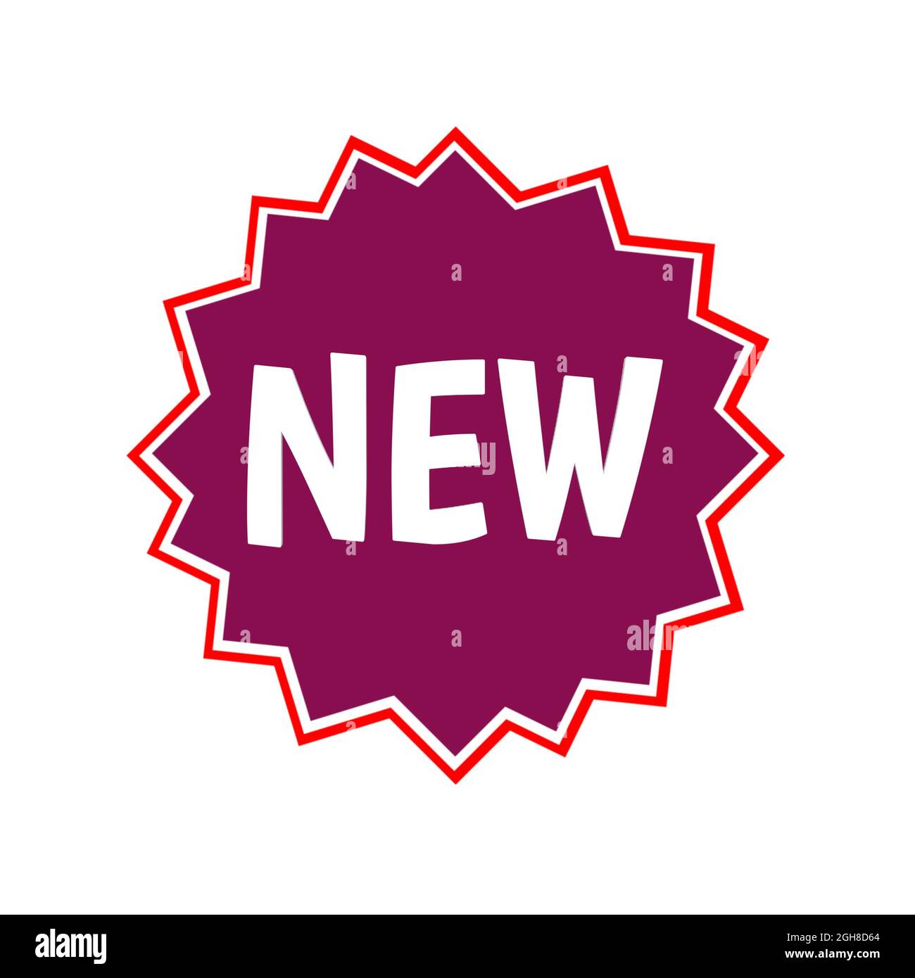 New offer web icon 3d. An isolated label, sticker graphic in coffee ...