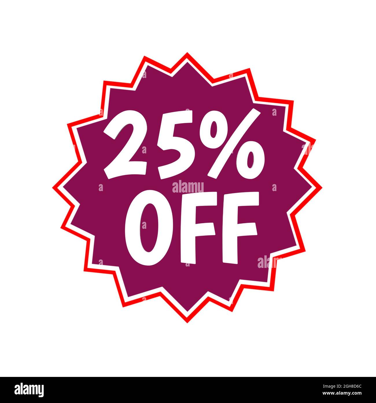 Special 25 percent offer sale tag star for sales and promotion isolated ...
