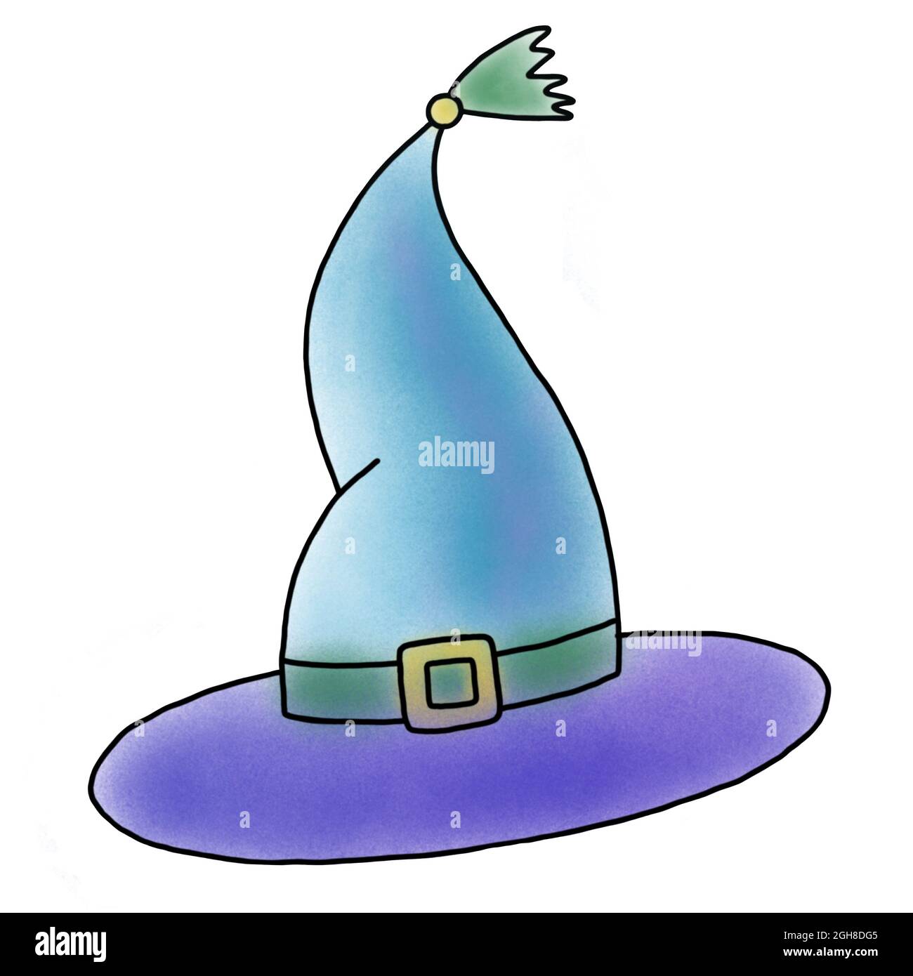 Witch Hat symbol of Halloween icon isolated on white background Stock ...