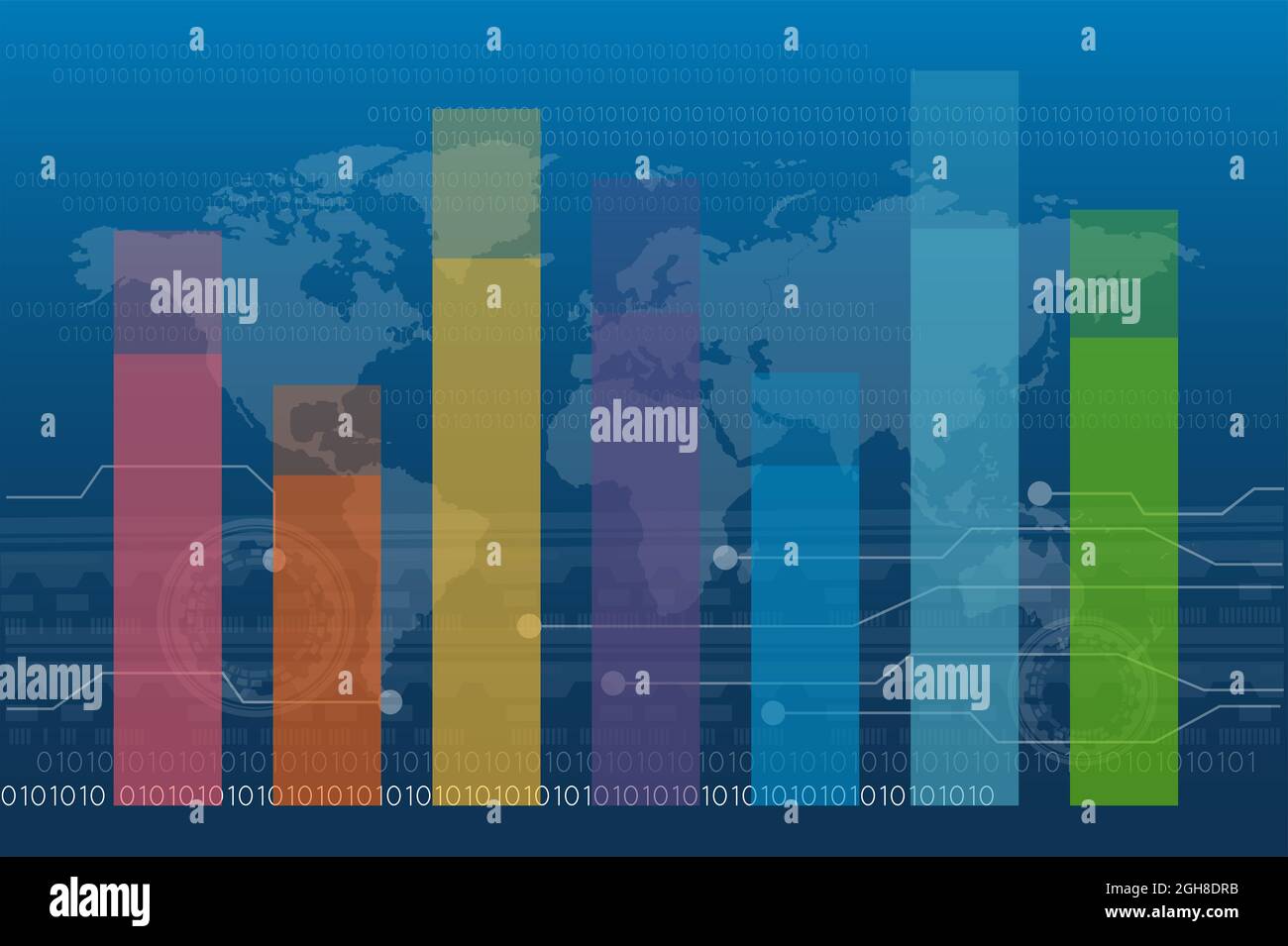 Bar Chart Graph Diagram Statistic Business Annual report colorful ...