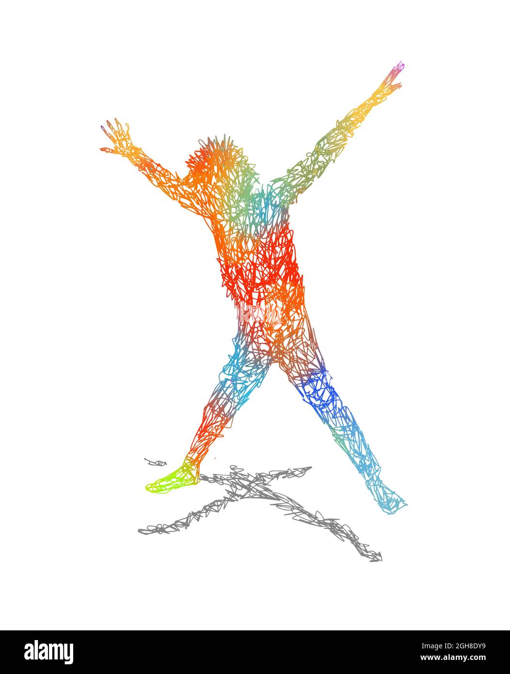 Child shadow rainbow Stock Vector Images - Alamy