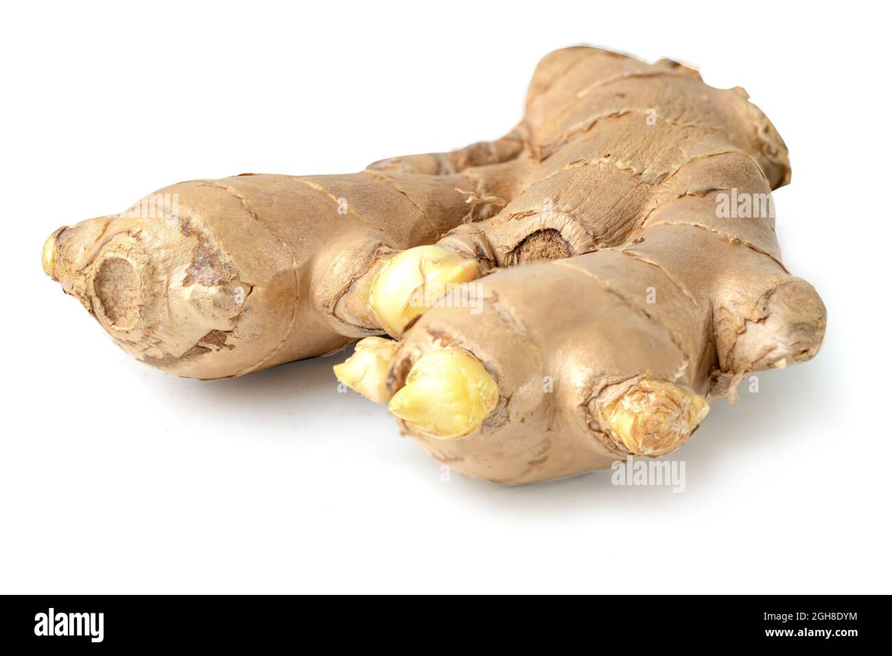 Ginger isolated on white background, herb vegatable food in Asia Stock ...