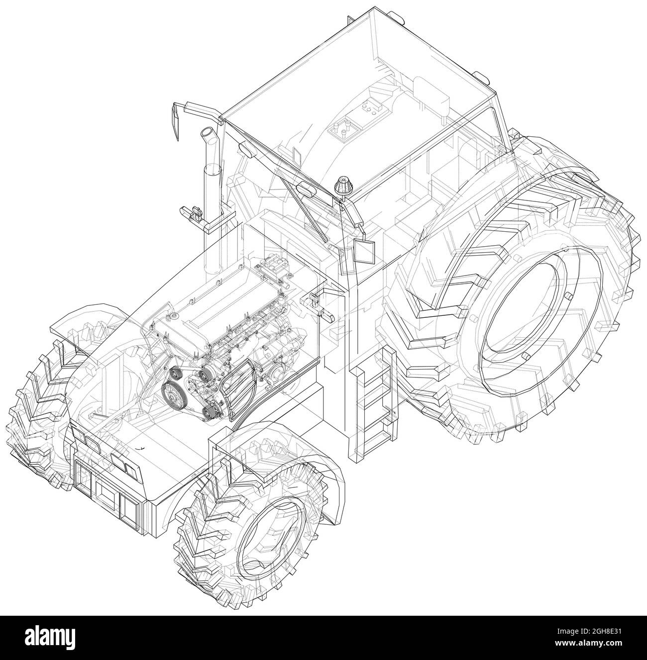 Farm Tractor Concept. Vector Stock Vector Image & Art - Alamy