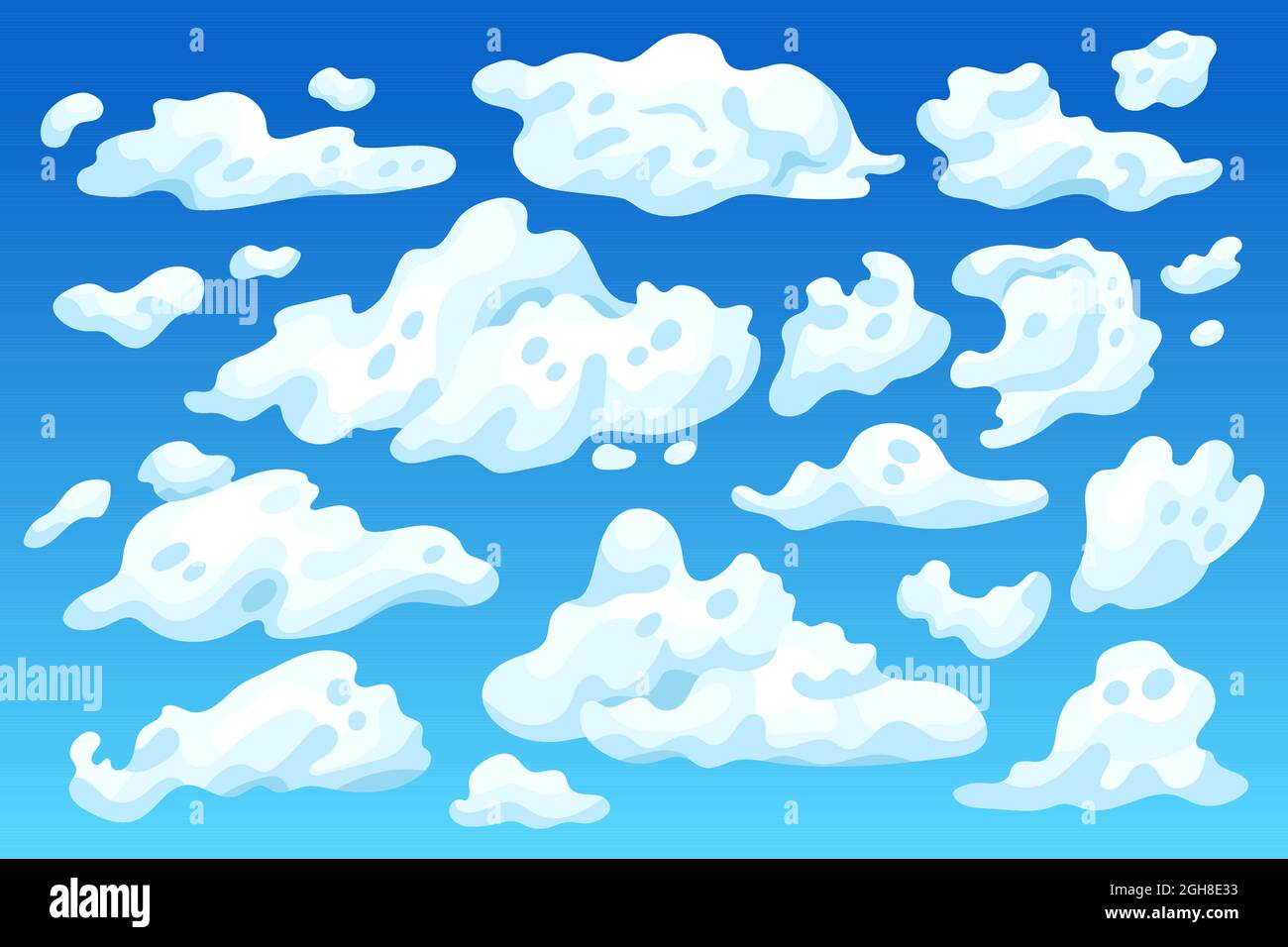 Cartoon clouds set Vector illustration Stock Vector Image & Art - Alamy