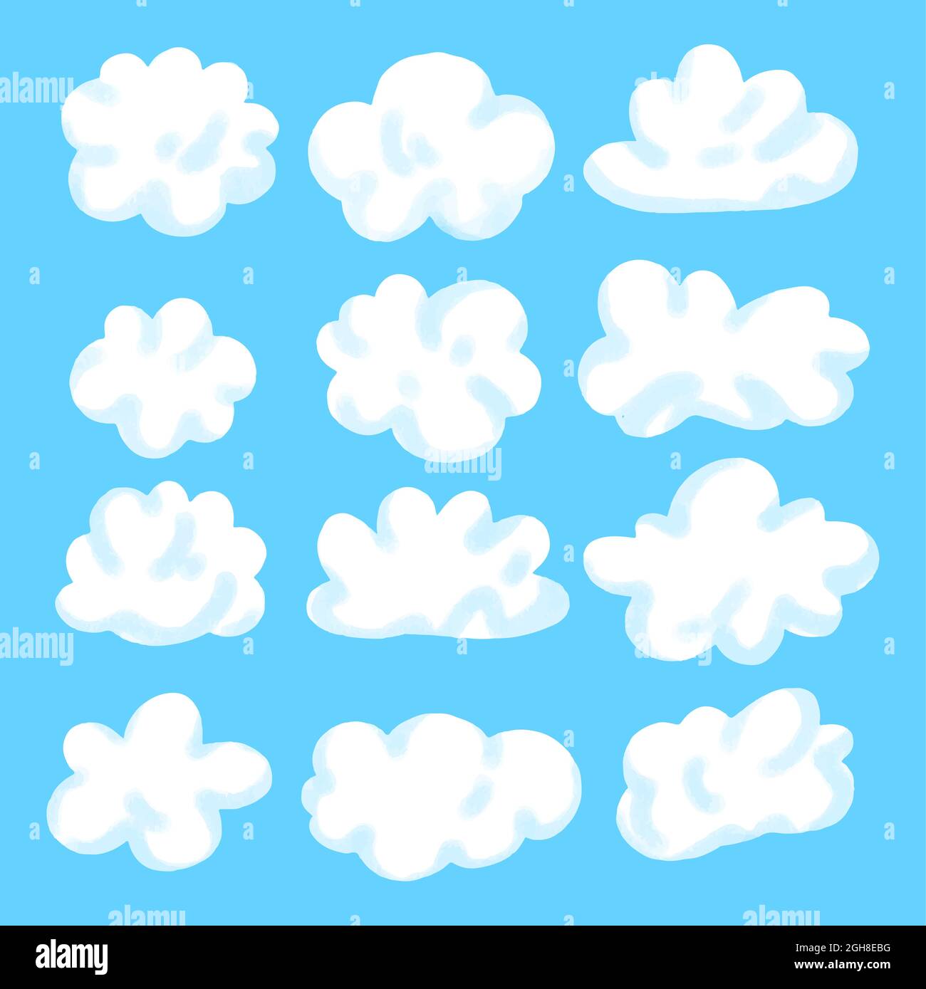 Cartoon clouds set Vector illustration Stock Vector Image & Art - Alamy