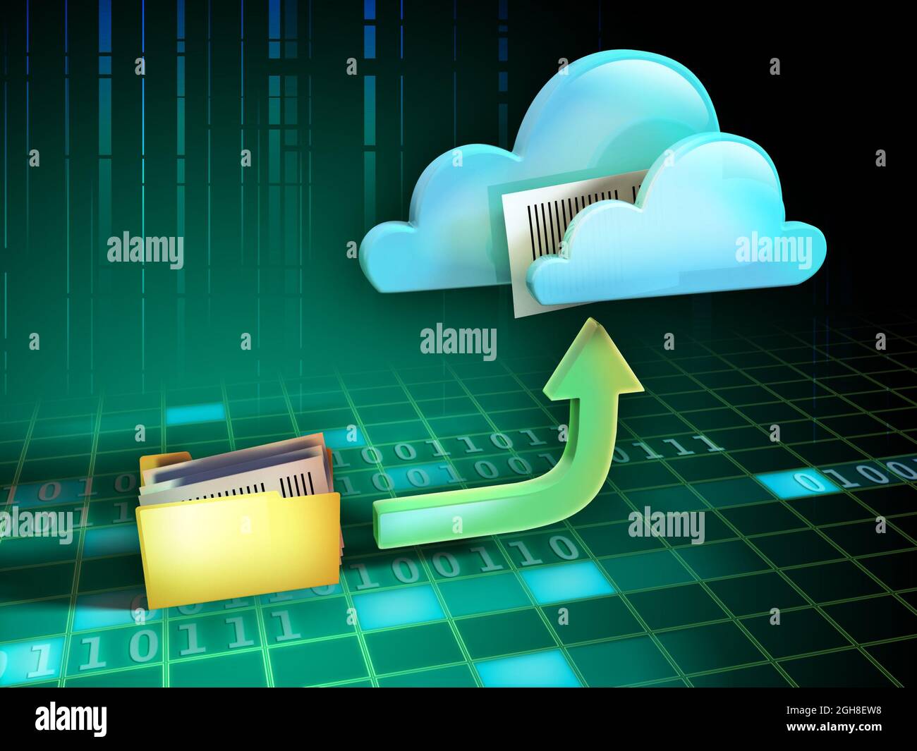 Files being uploaded from a folder to an online cloud storage service ... Files being uploaded from a folder to an online cloud storage service ...