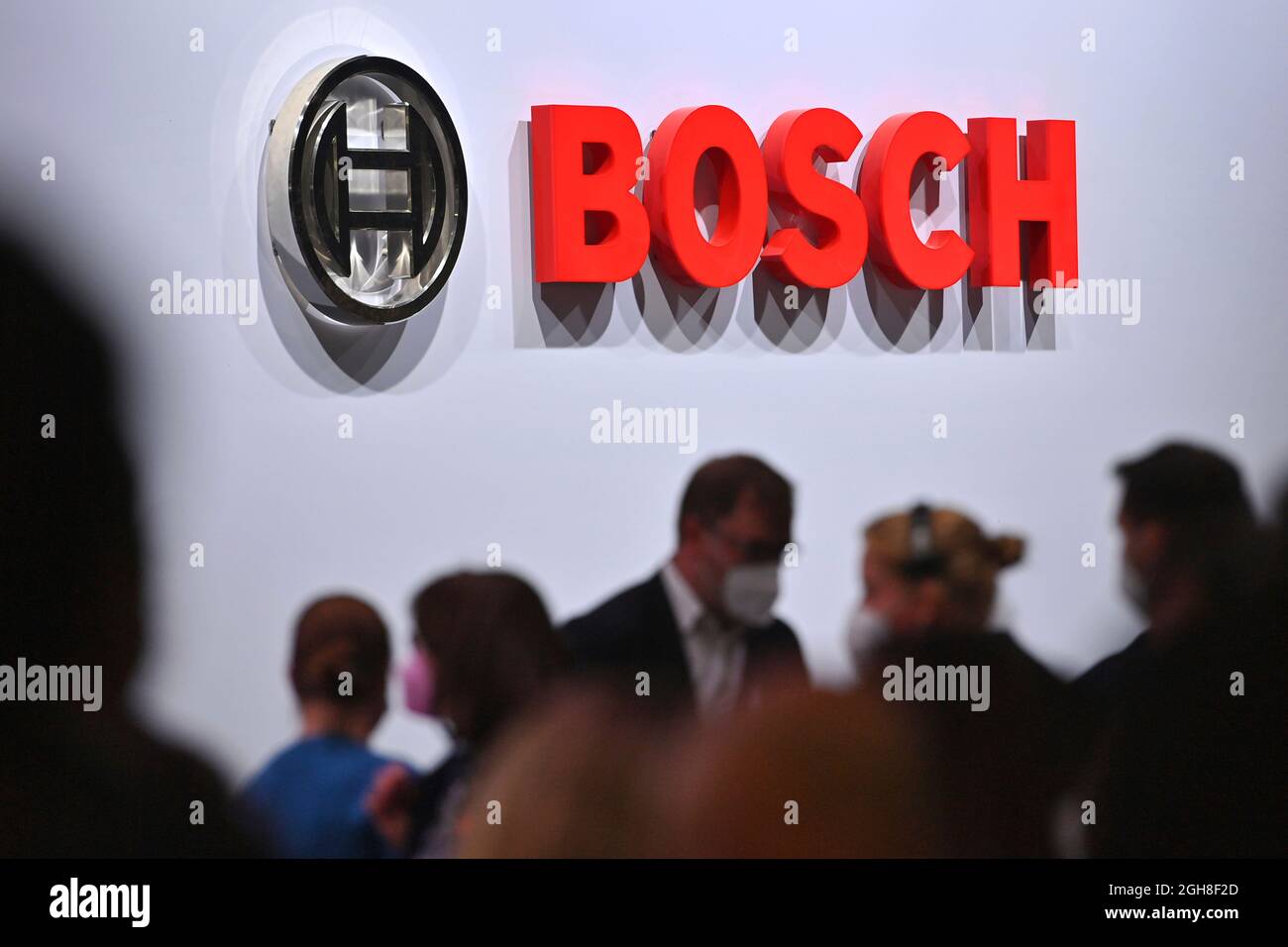 Lettering, logo, brand emblem BOSCH, auto supplier. IAA Mobility ...
