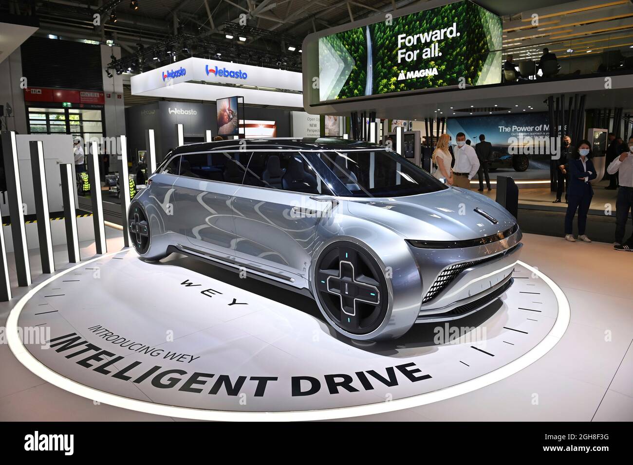 Booth of the Chinese car manufacturer WEY in the Muenchen Riem ...