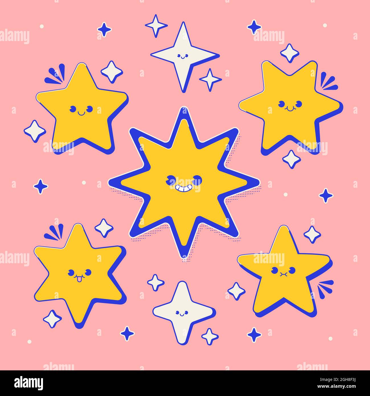 Flat sparkling stars set Vector illustration Stock Vector Image & Art - Alamy