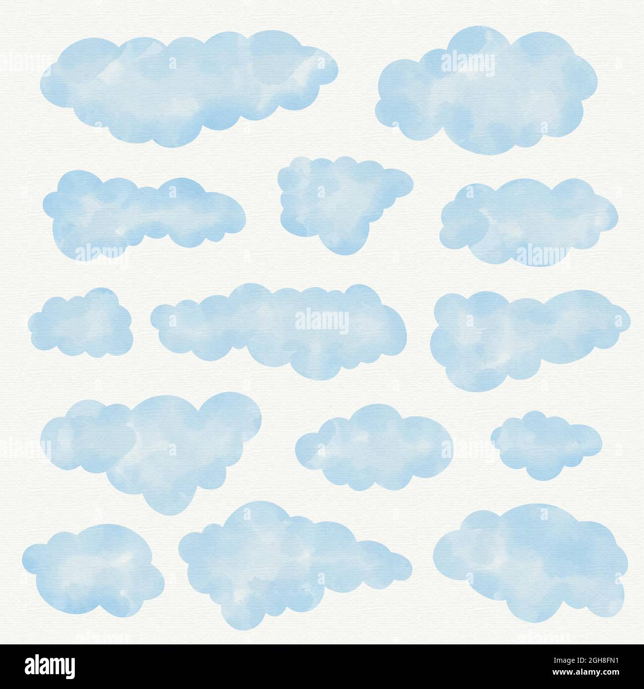 Watercolor clouds set Vector illustration Stock Vector Image & Art - Alamy