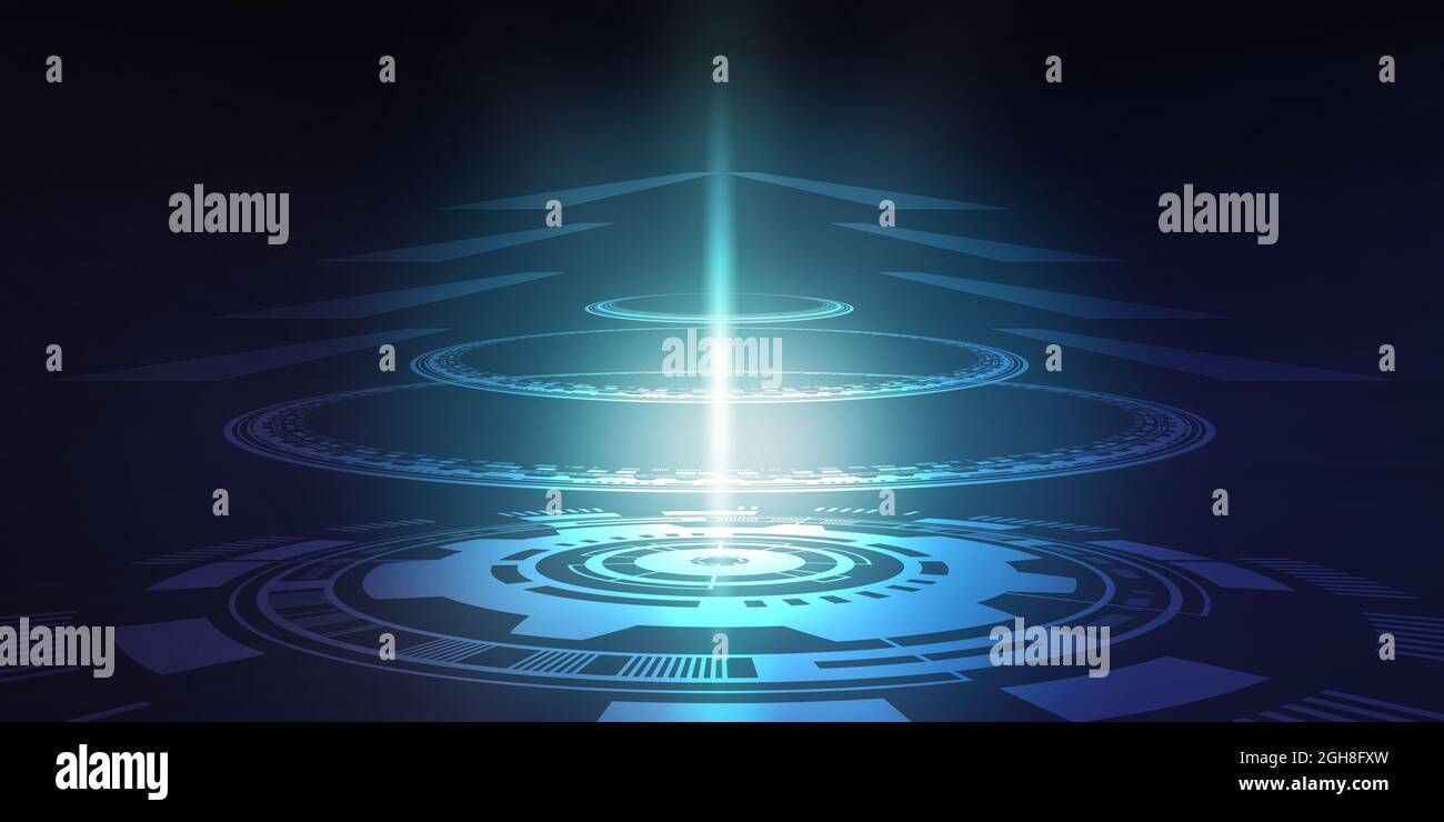 Dark blue technology abstract background Stock Photo - Alamy