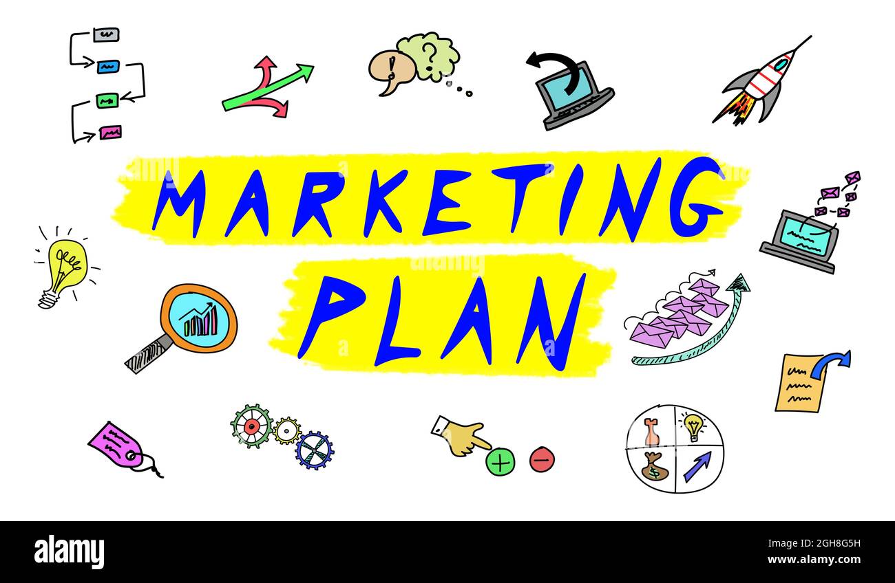 Illustration of a marketing plan concept Stock Photo - Alamy