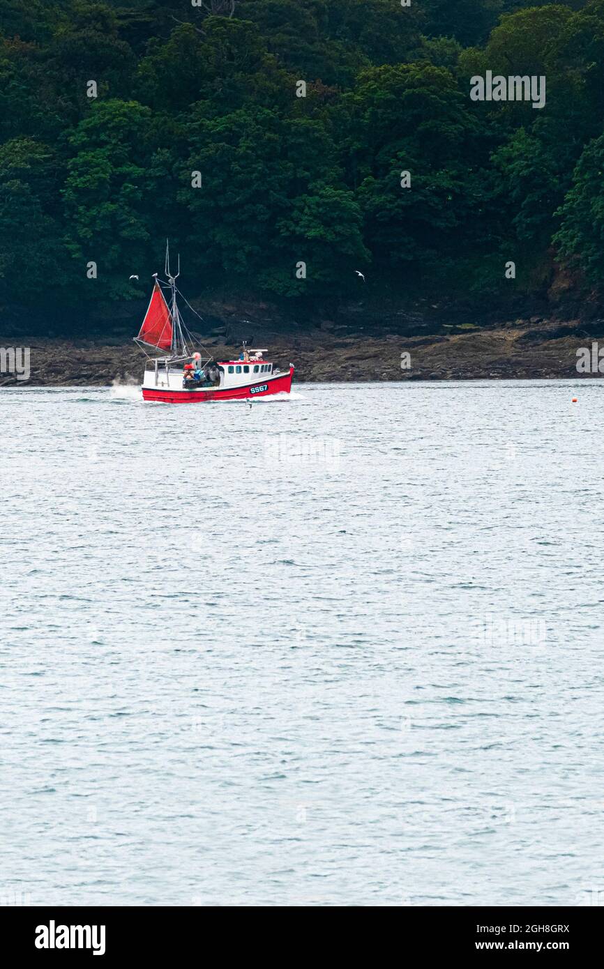 The fishing boat Tracey Clare SS67 a netter sailing back to port on the ...