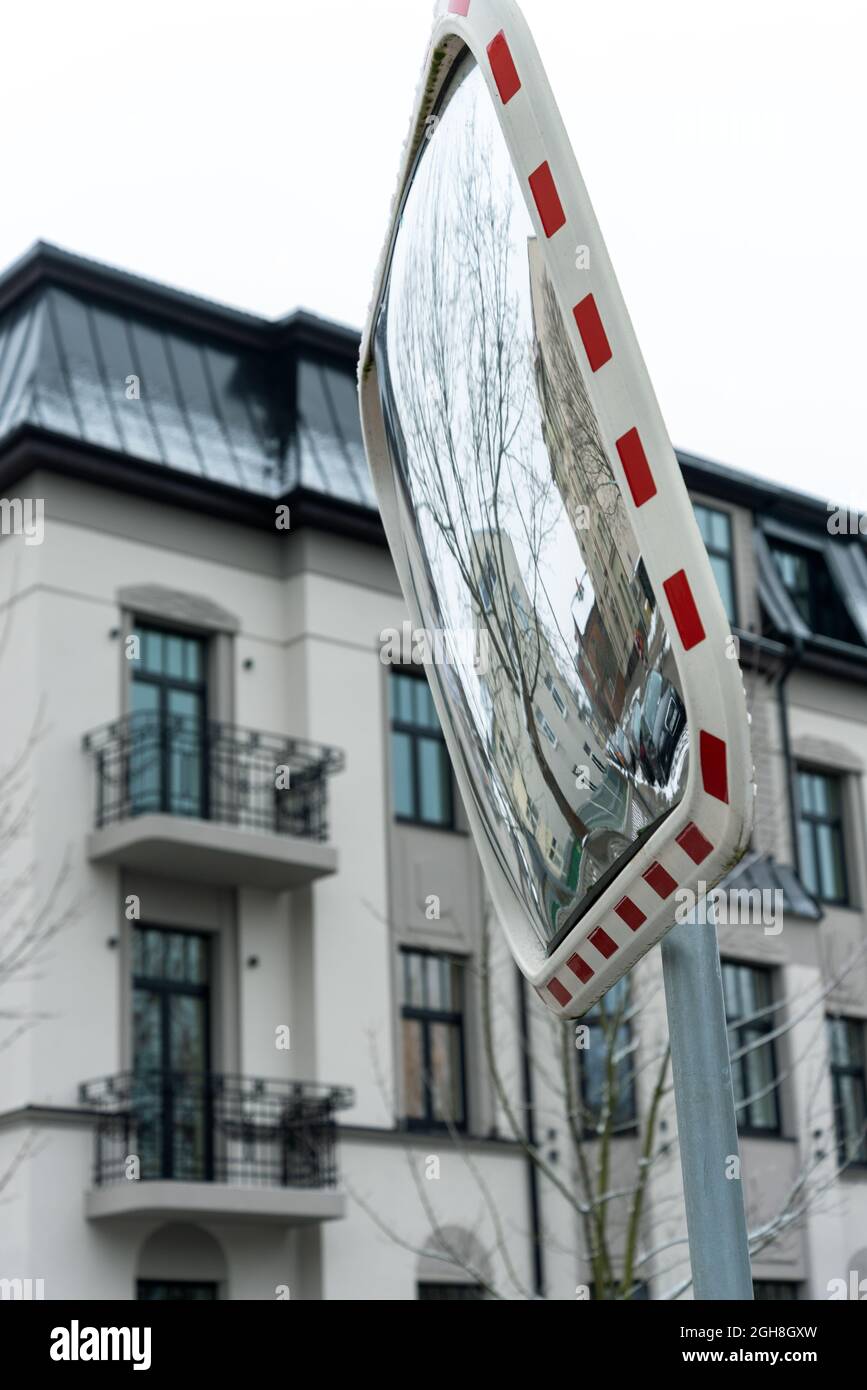 View through mirror to the road Stock Photo - Alamy