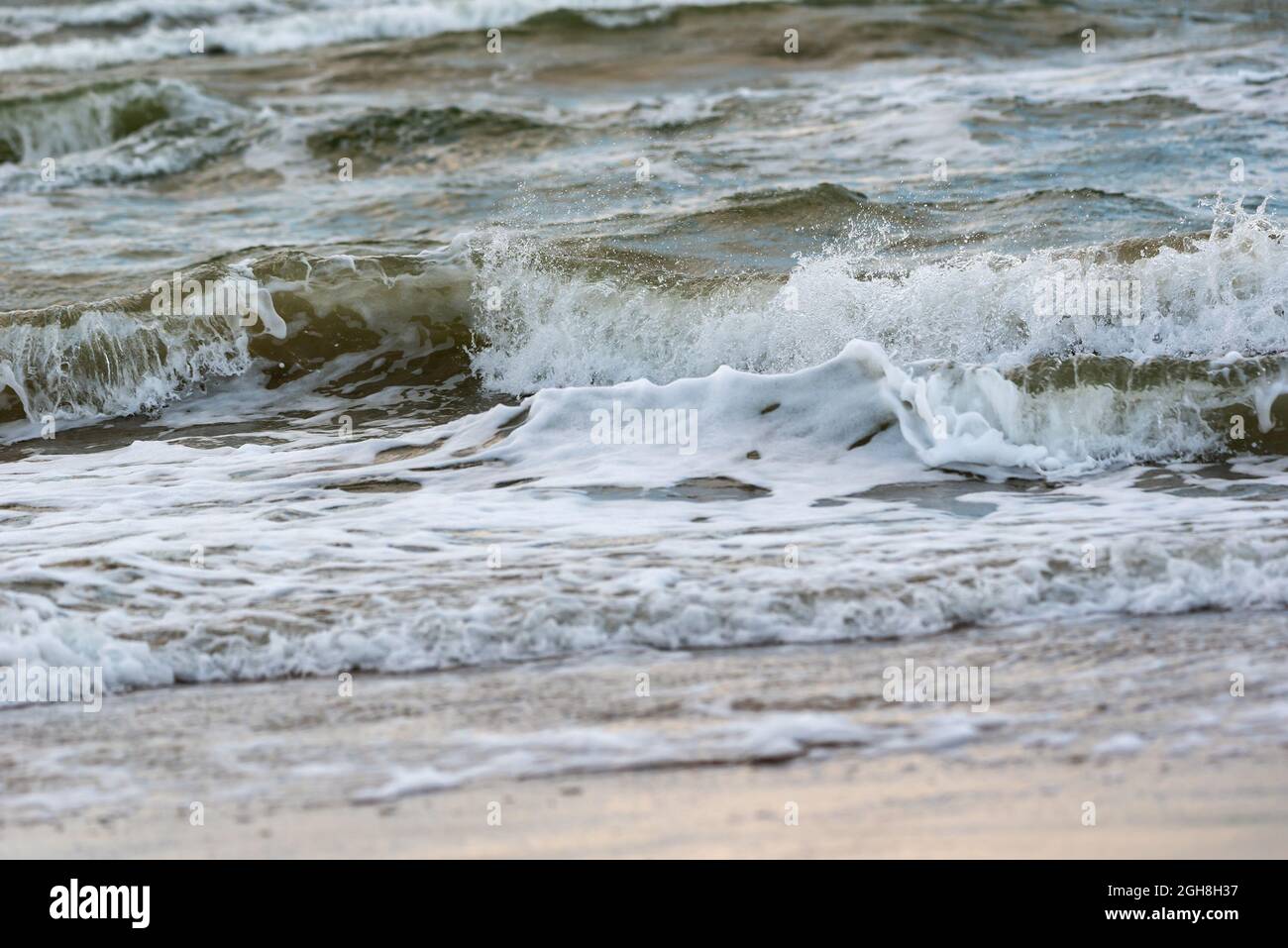 View to wavy Baltic sea Stock Photo - Alamy