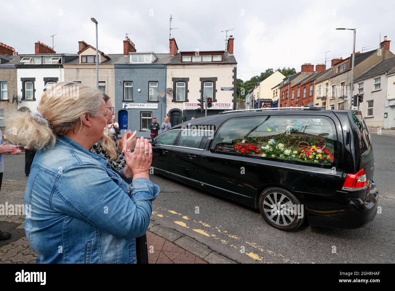 The funeral cortege of Pat Hume, the wife of former SDLP leader and ...