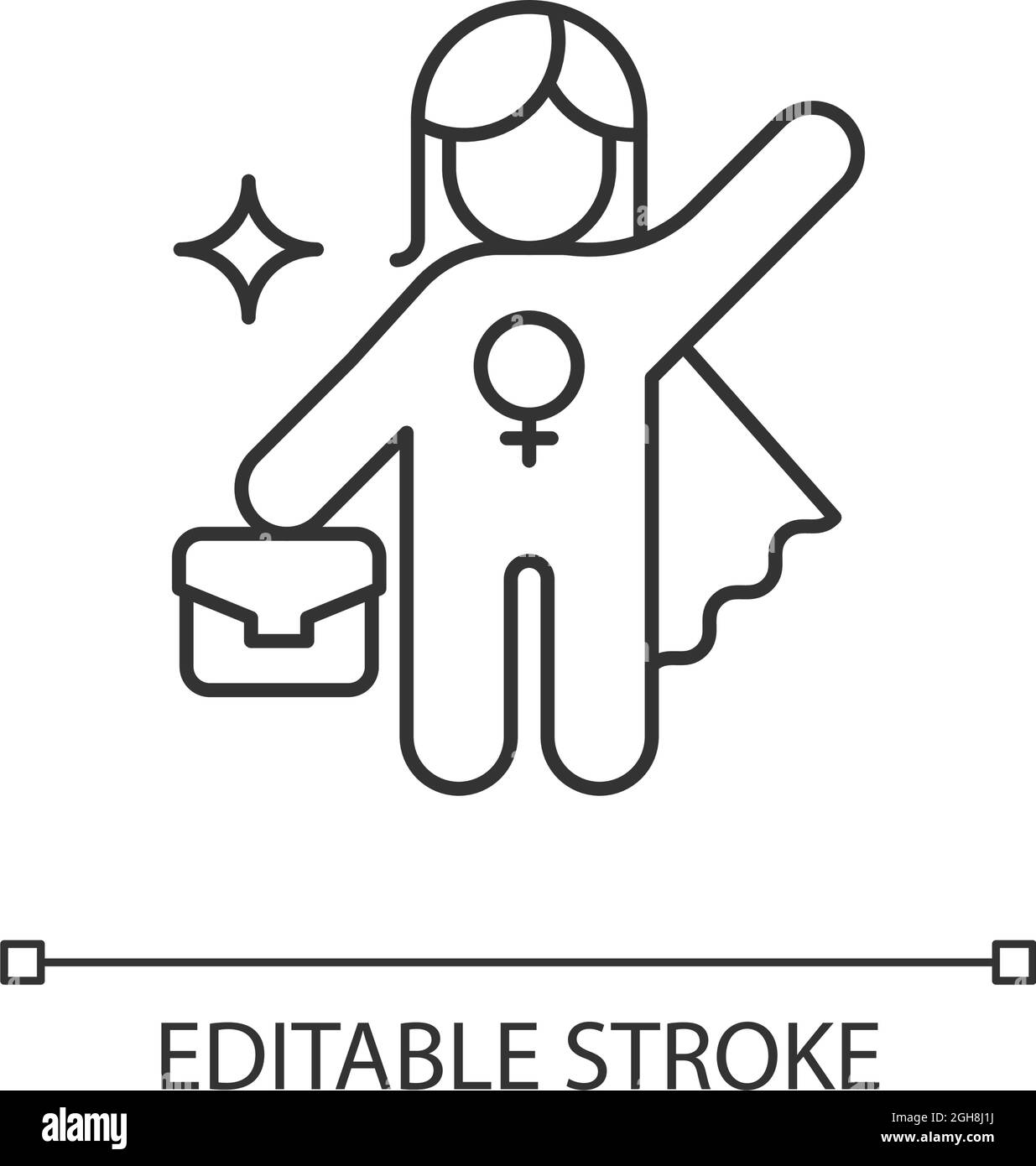 Women career linear icon Stock Vector Image & Art - Alamy