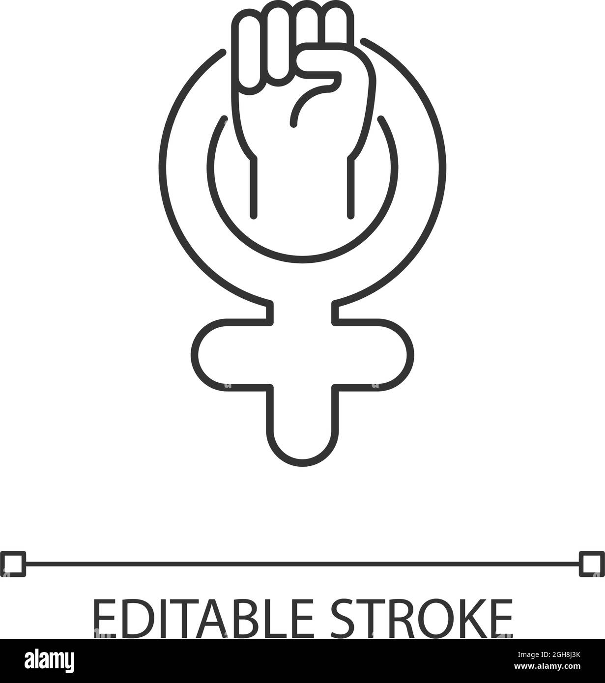 Female symbol linear icon Stock Vector Image & Art - Alamy
