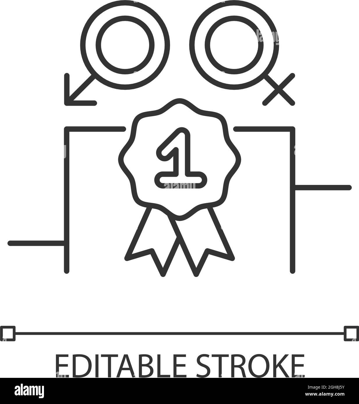 Gender equality linear icon Stock Vector Image & Art - Alamy