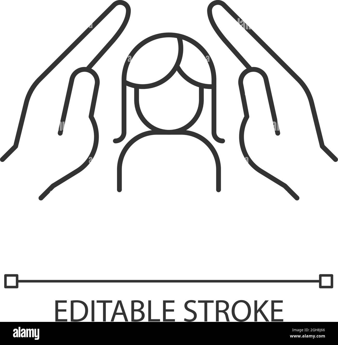 Women protection linear icon Stock Vector Image & Art - Alamy