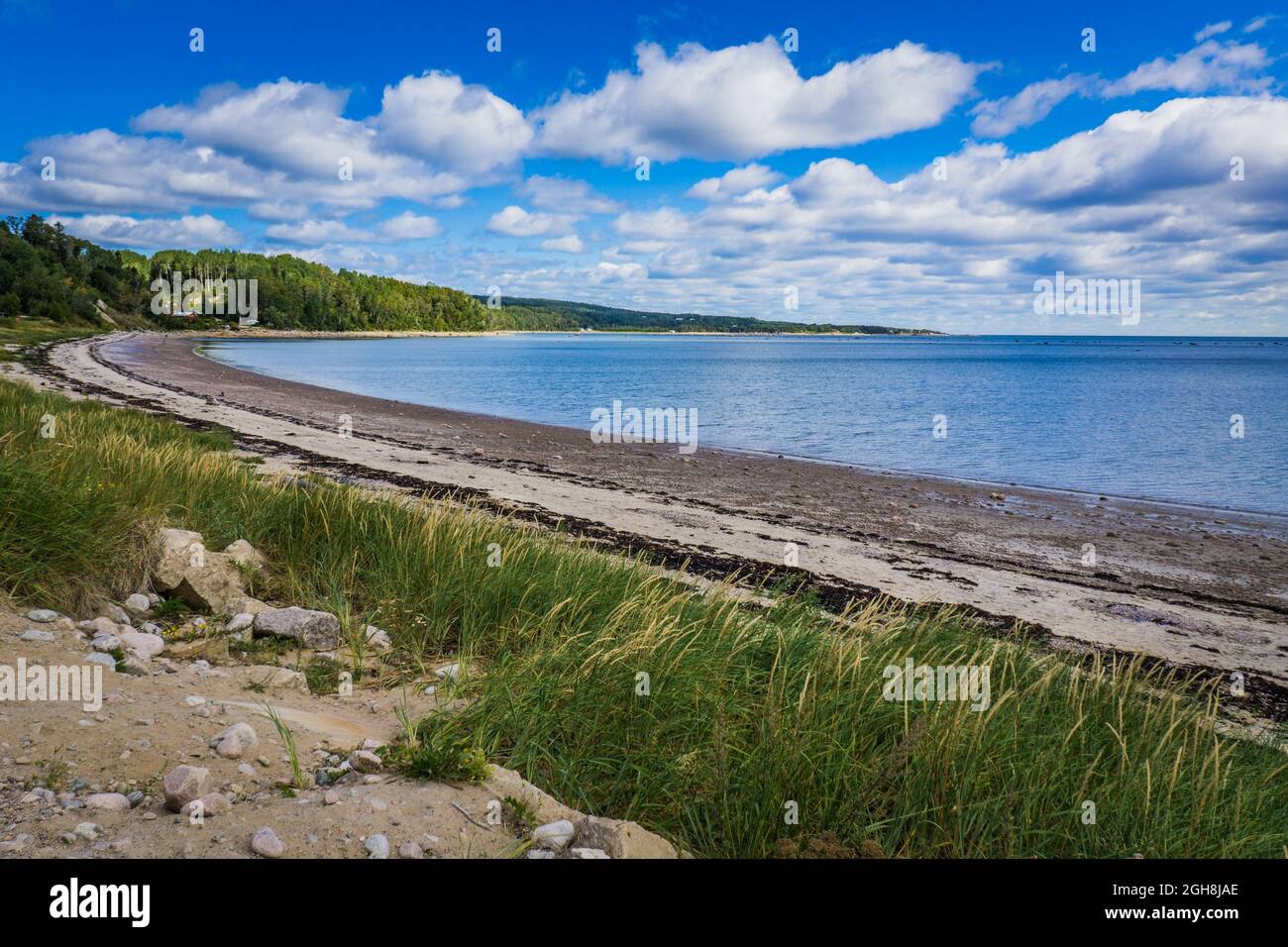 View on Les Escoumins, a small village of Cote Nord (Quebec, Canada ...