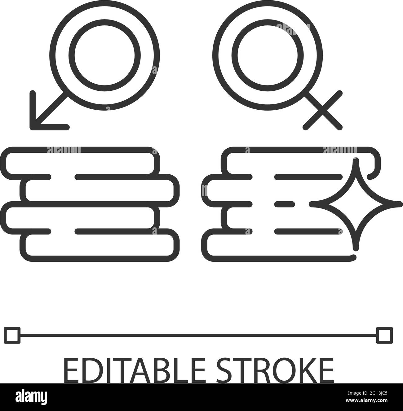 Workplace gender equality linear icon Stock Vector Image & Art - Alamy