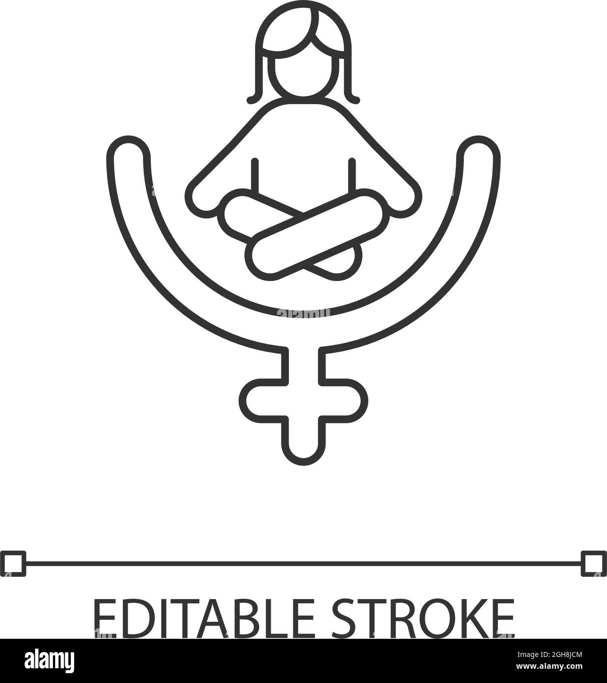 Female gender identity linear icon Stock Vector Image & Art - Alamy