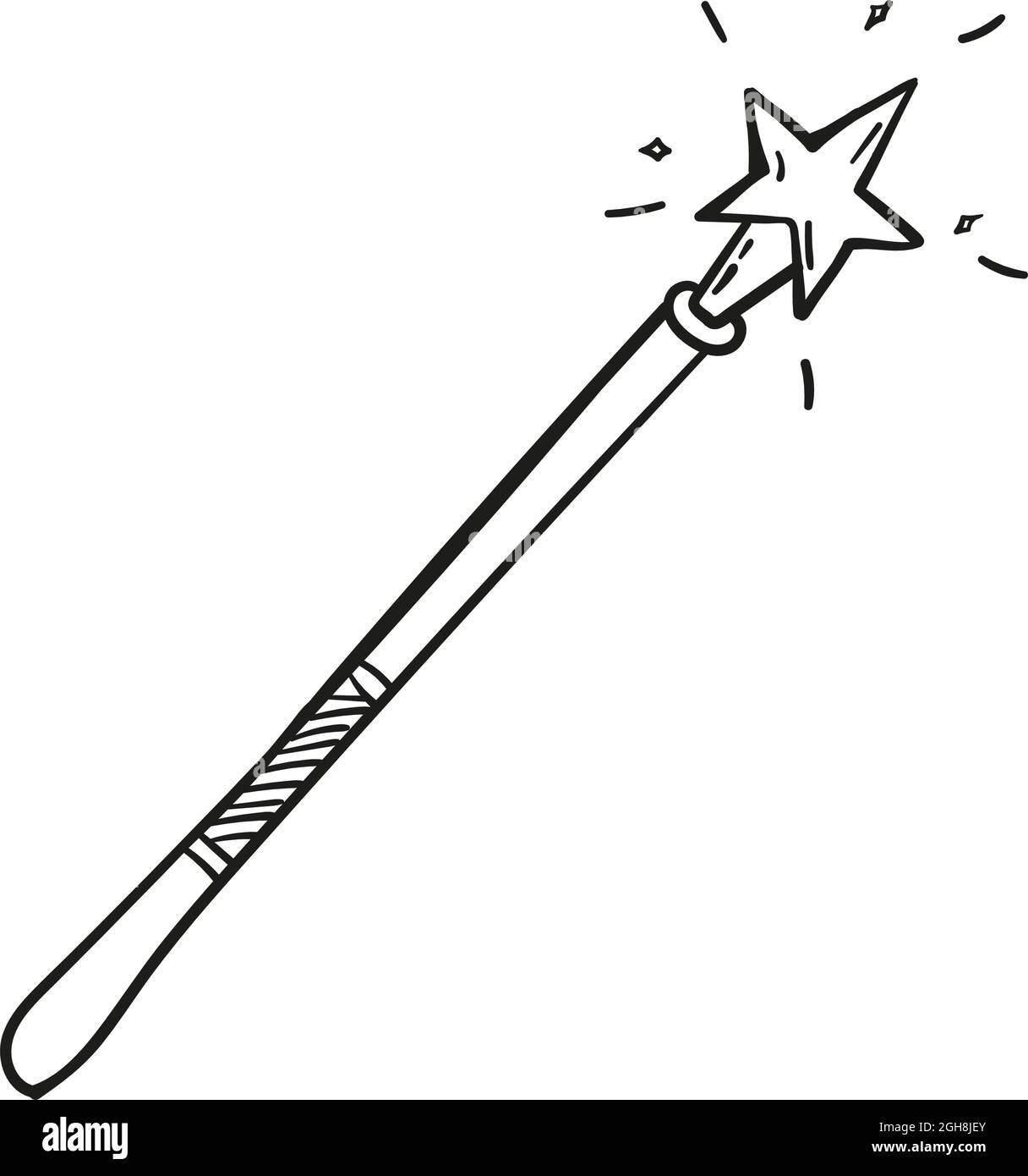 Magician Wand Drawing