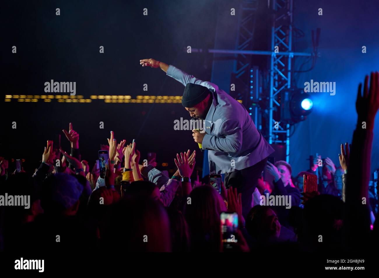 Kiev, Ukraine September 3, 2021: Famous Ukrainian singer Dmitry Monatik ...