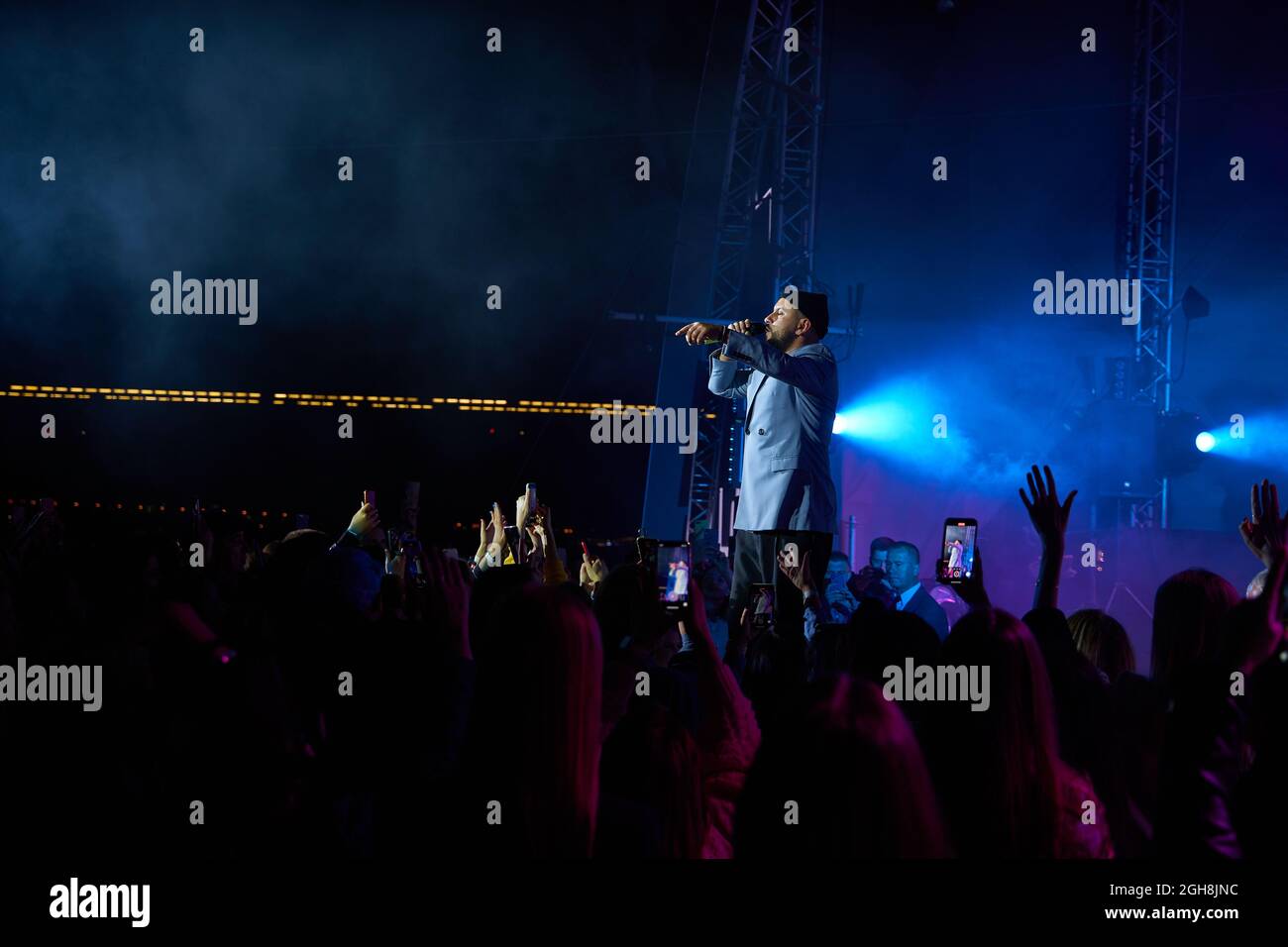 Kiev, Ukraine September 3, 2021: Famous Ukrainian singer Dmitry Monatik ...