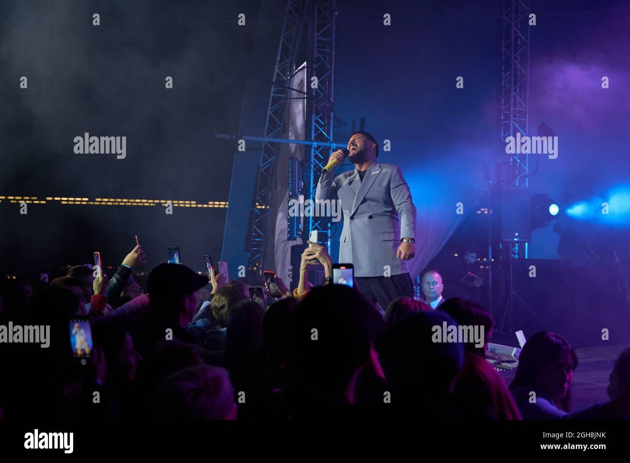 Kiev, Ukraine September 3, 2021: Famous Ukrainian singer Dmitry Monatik ...