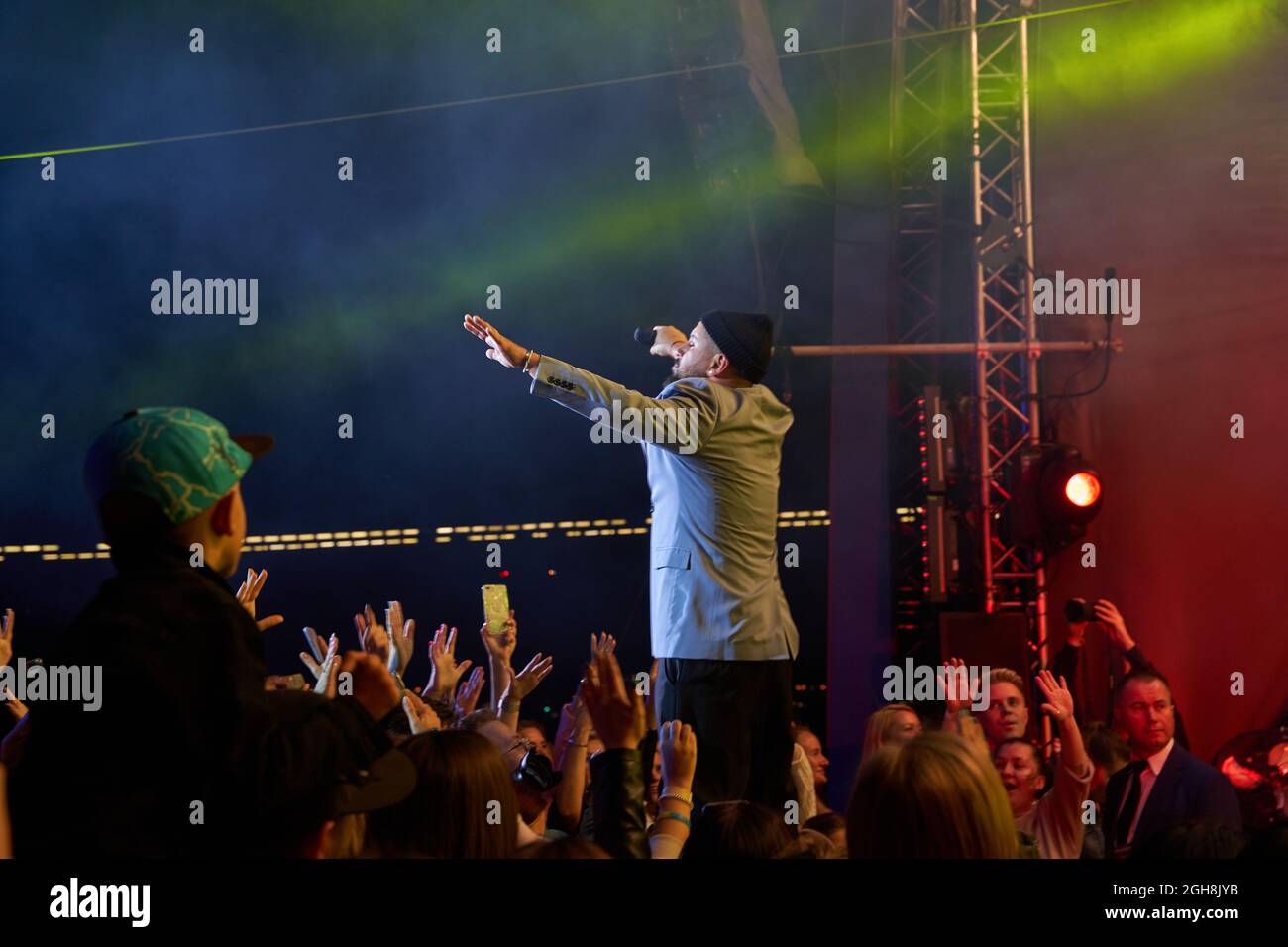 Kiev, Ukraine September 3, 2021: Famous Ukrainian singer Dmitry Monatik ...