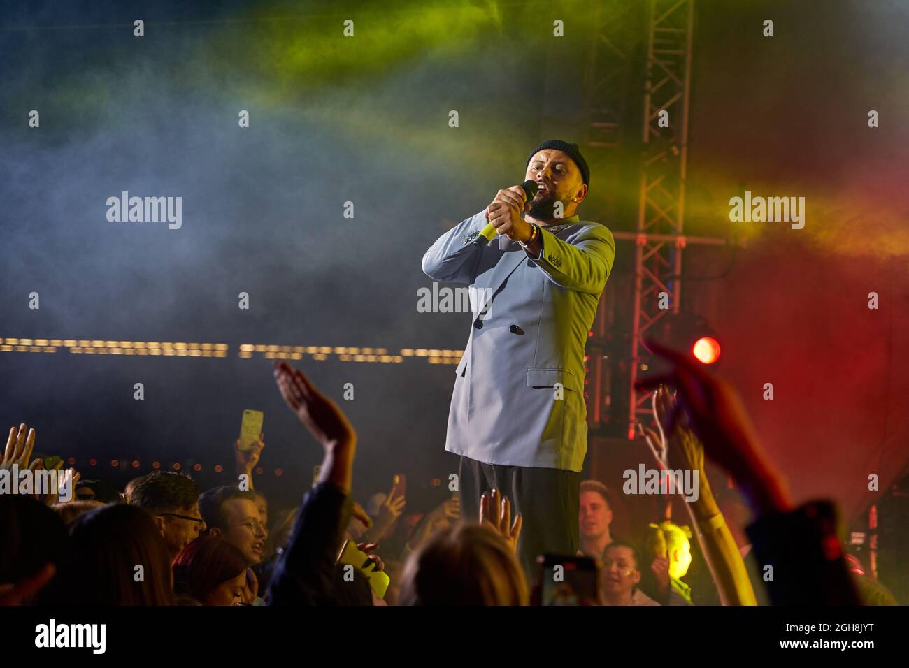 Kiev, Ukraine September 3, 2021: Famous Ukrainian singer Dmitry Monatik ...