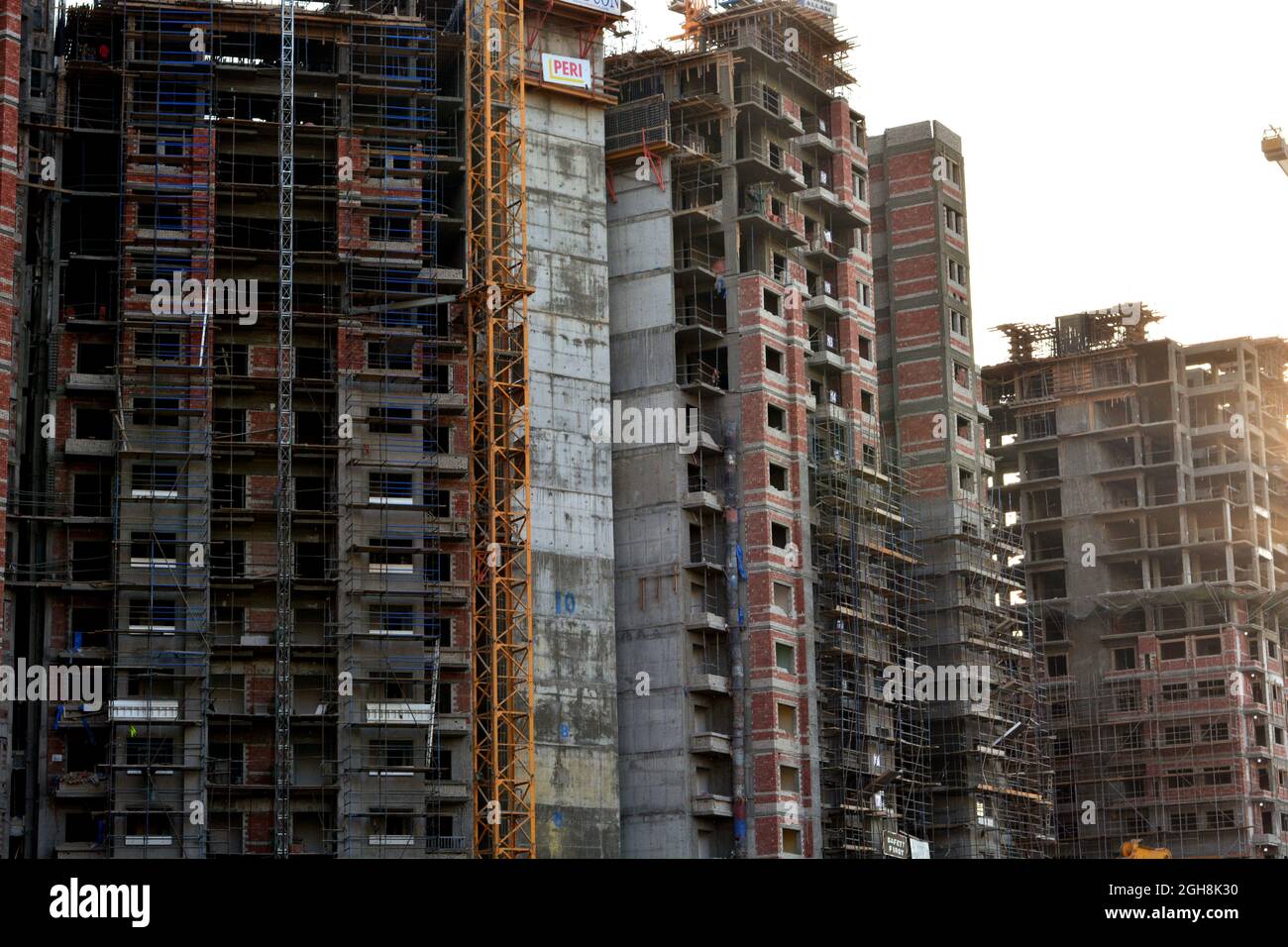 construction site for property developments and new buildings in Egypt ...