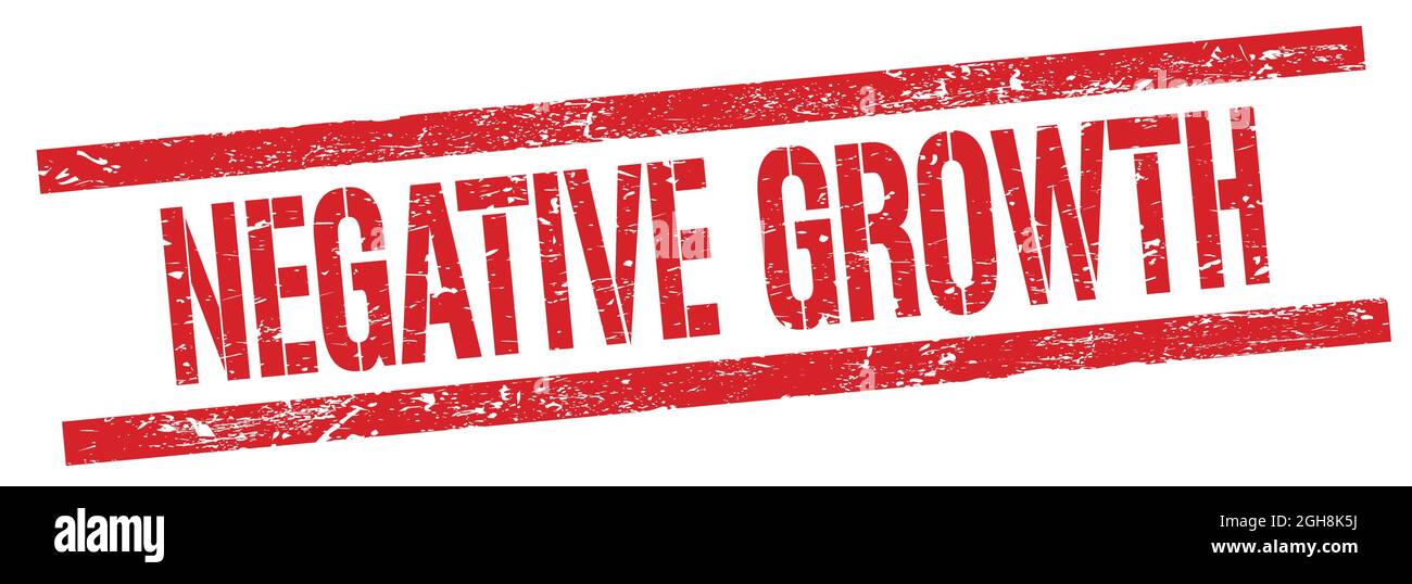 NEGATIVE GROWTH text on red grungy rectangle stamp sign Stock Photo - Alamy