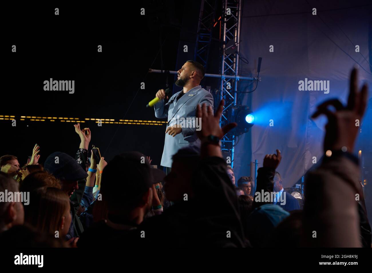 Kiev, Ukraine September 3, 2021: Famous Ukrainian singer Dmitry Monatik ...