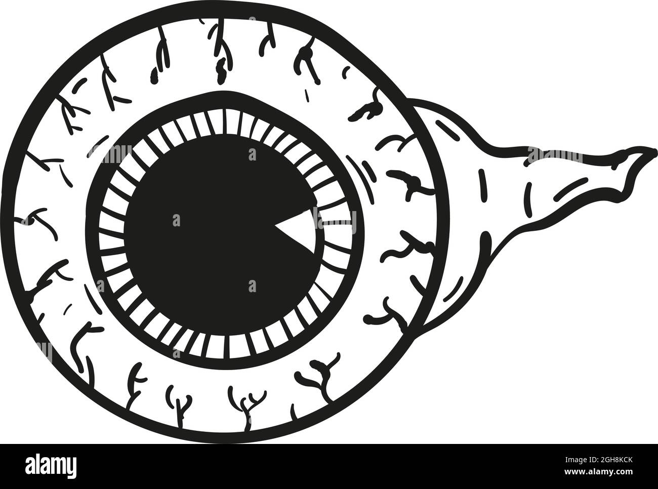 Hand drawn human eye icon in doodle style isolated Stock Vector Image ...