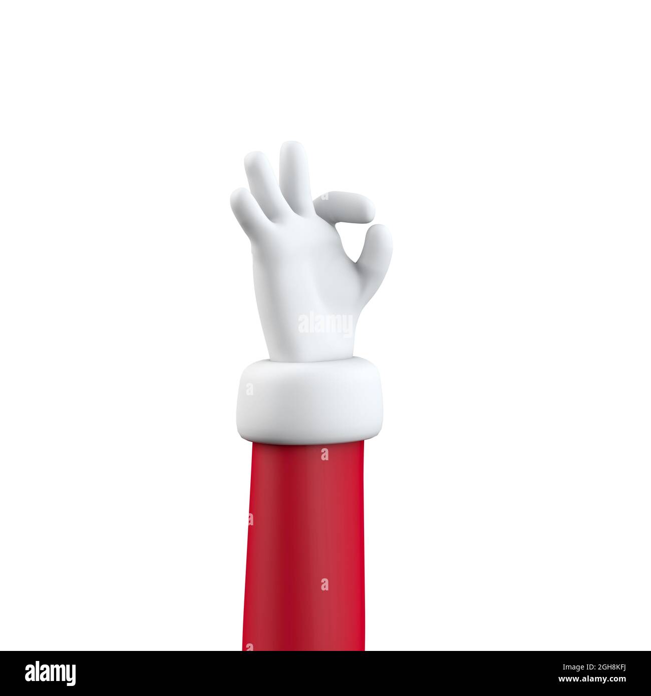Santa Claus ok hand sign festive cartoon Christmas character arm ...