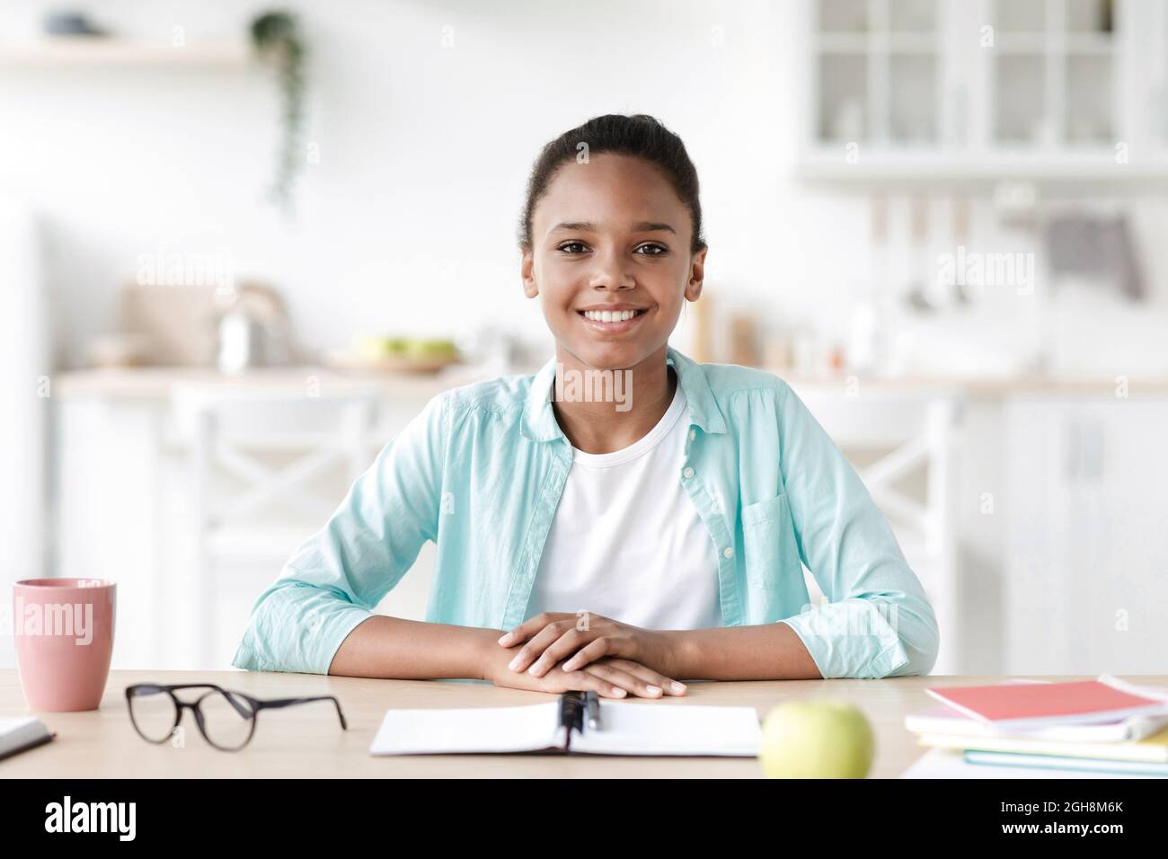 Modern pupil study at home, lesson and class remotely, new normal and ...