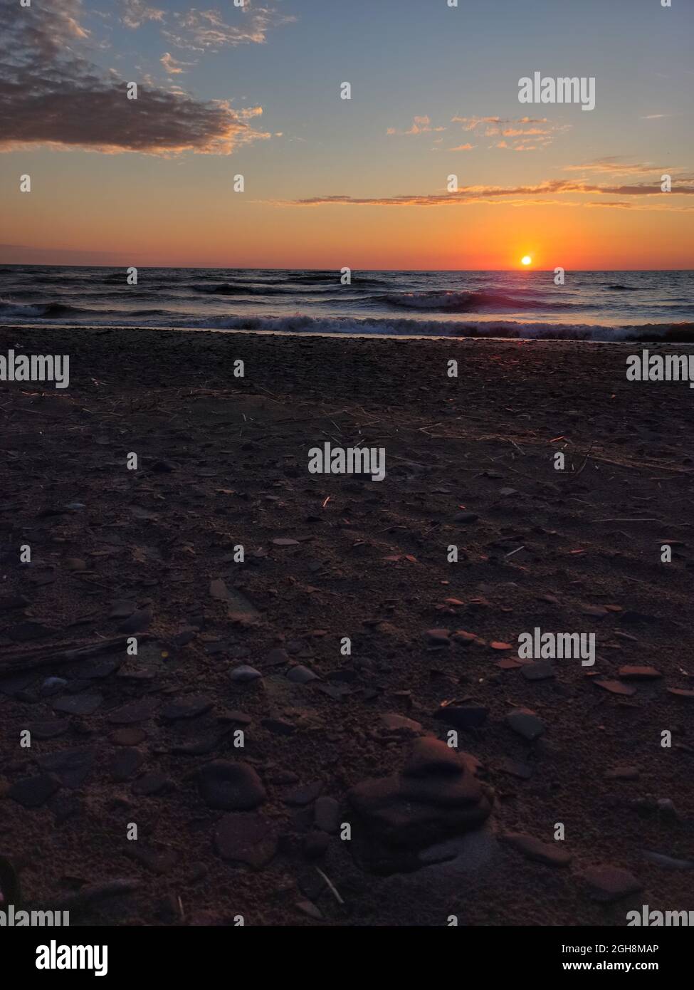 Lakeshore moody sunset hi-res stock photography and images - Alamy