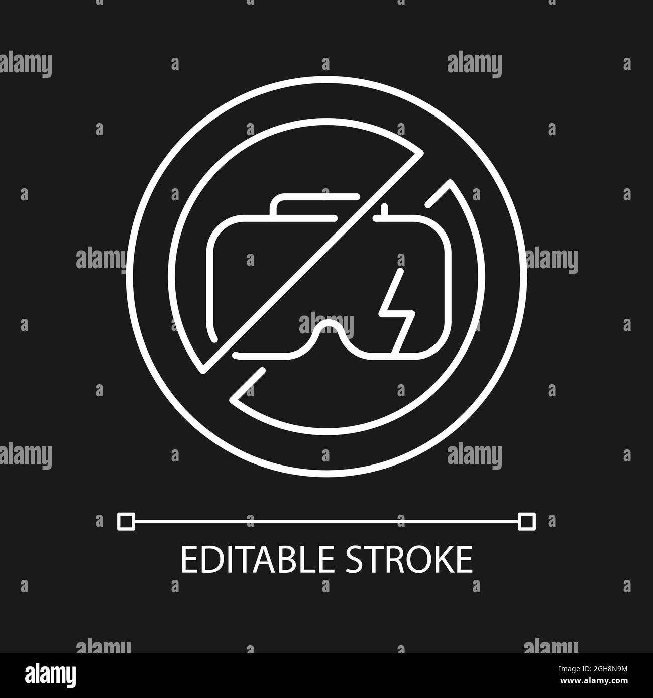 Do not use when broken white linear manual label icon for dark theme ...
