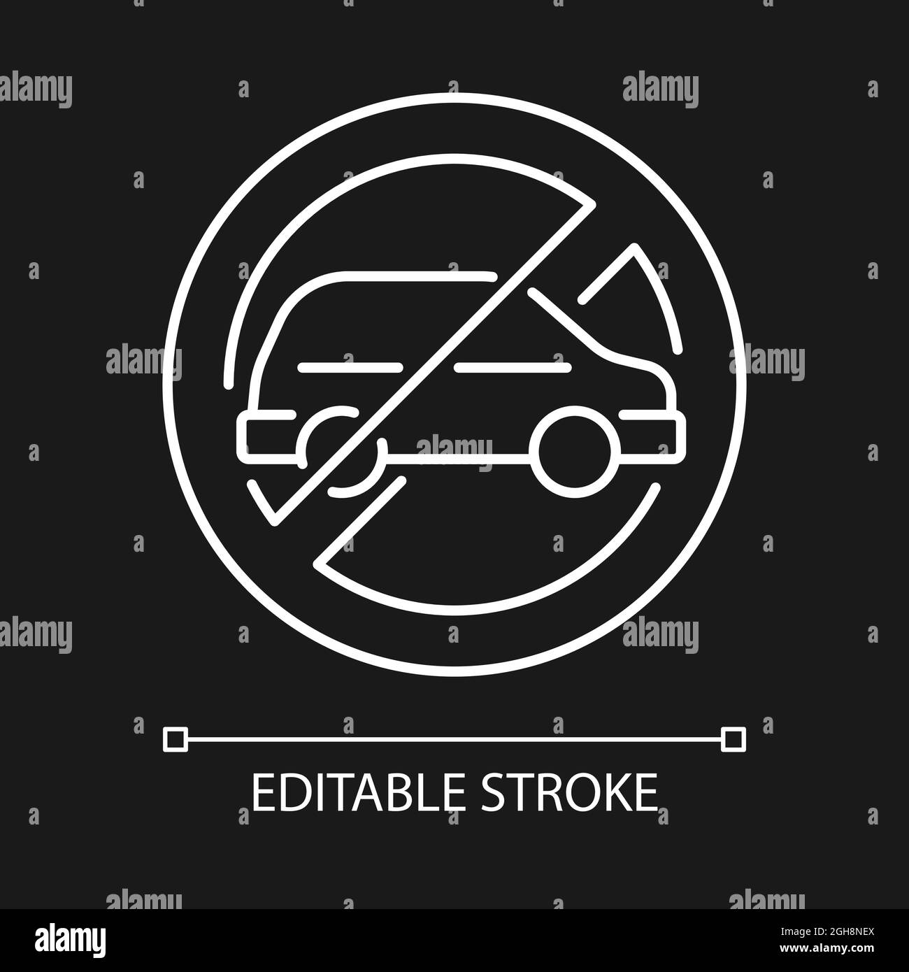 No using when driving white linear manual label icon for dark theme ...