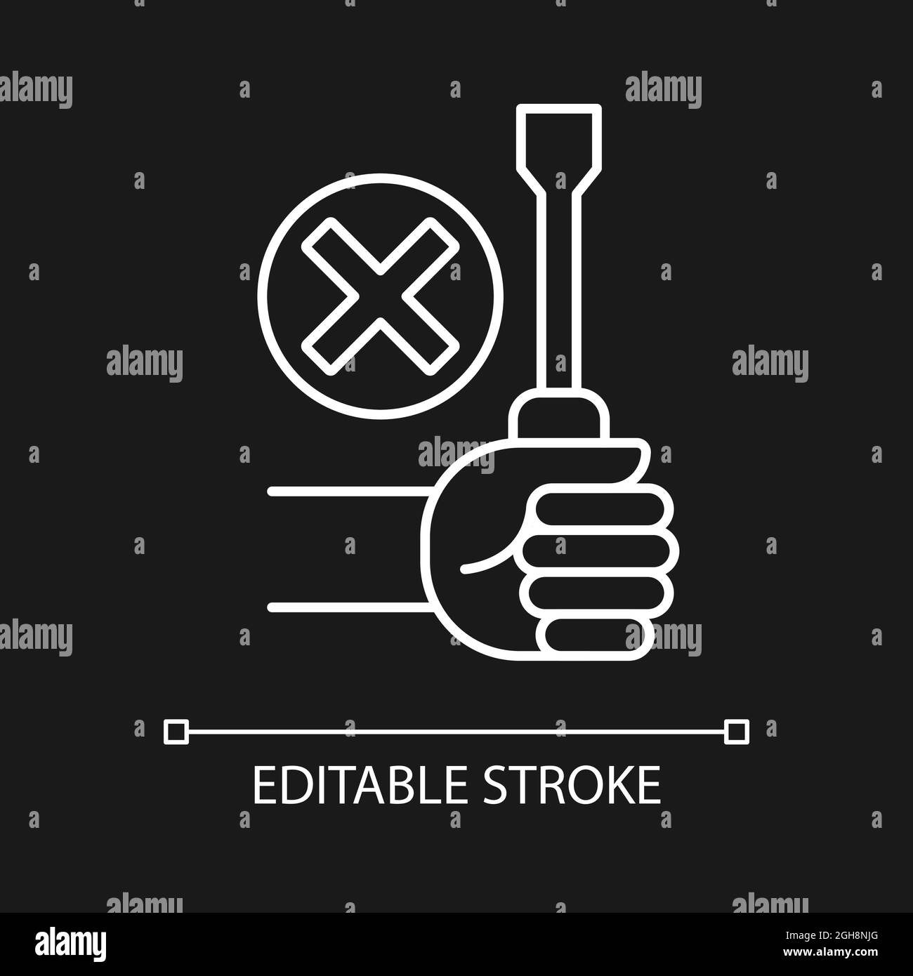 Do not repair yourself white linear manual label icon for dark theme ...