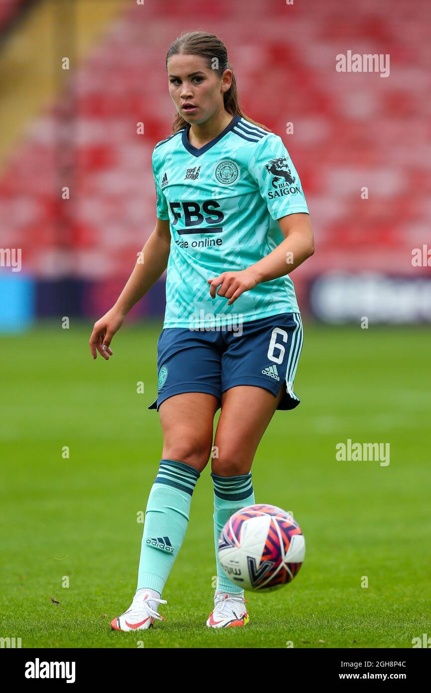 Leicester City's Georgia Brougham during the FA Women's Super League ...