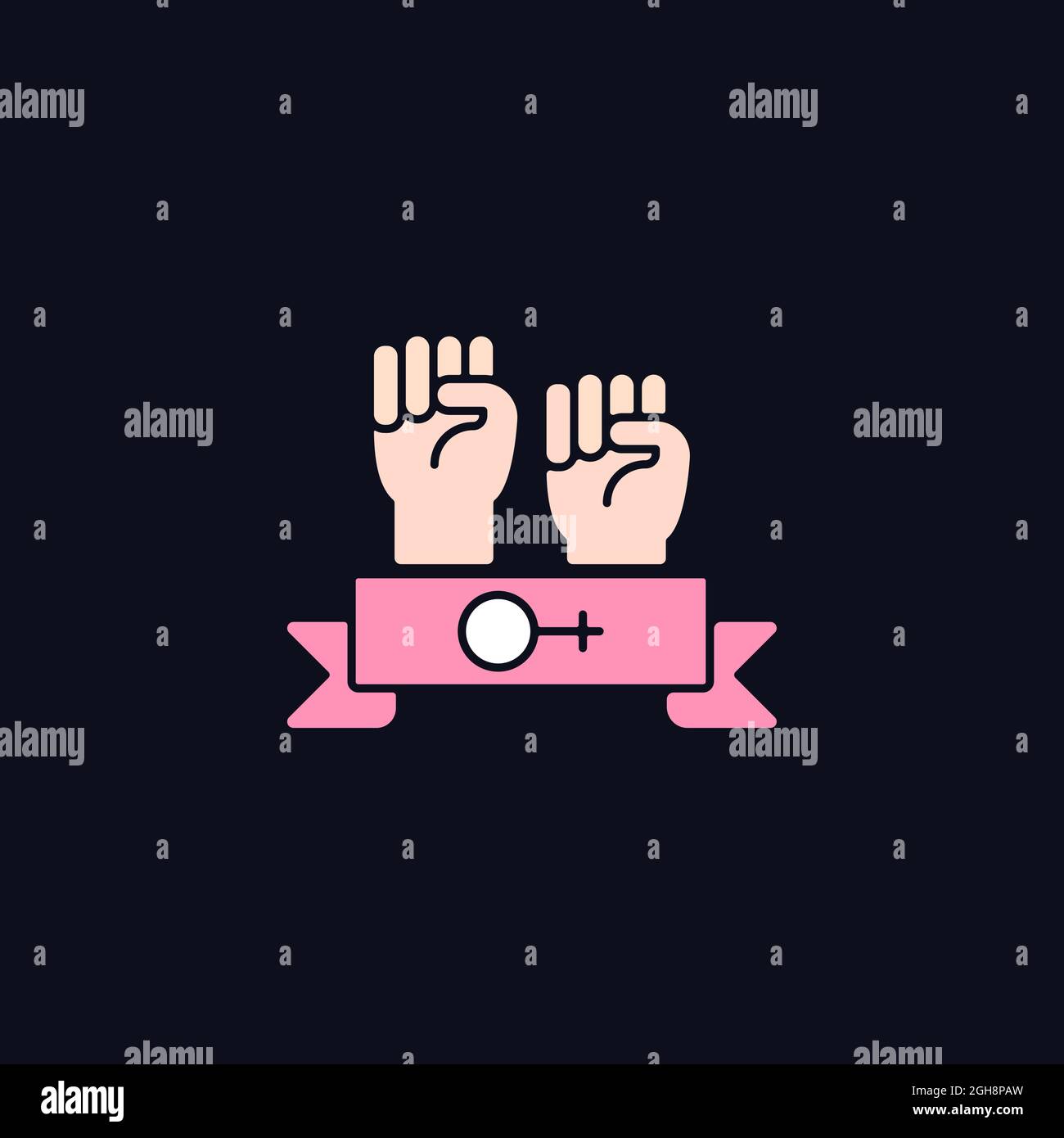 Women community RGB color icon for dark theme Stock Vector Image & Art ...
