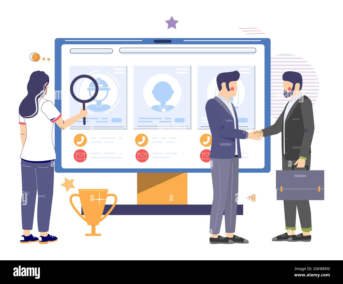 Recruiting people cartoon hi-res stock photography and images - Alamy