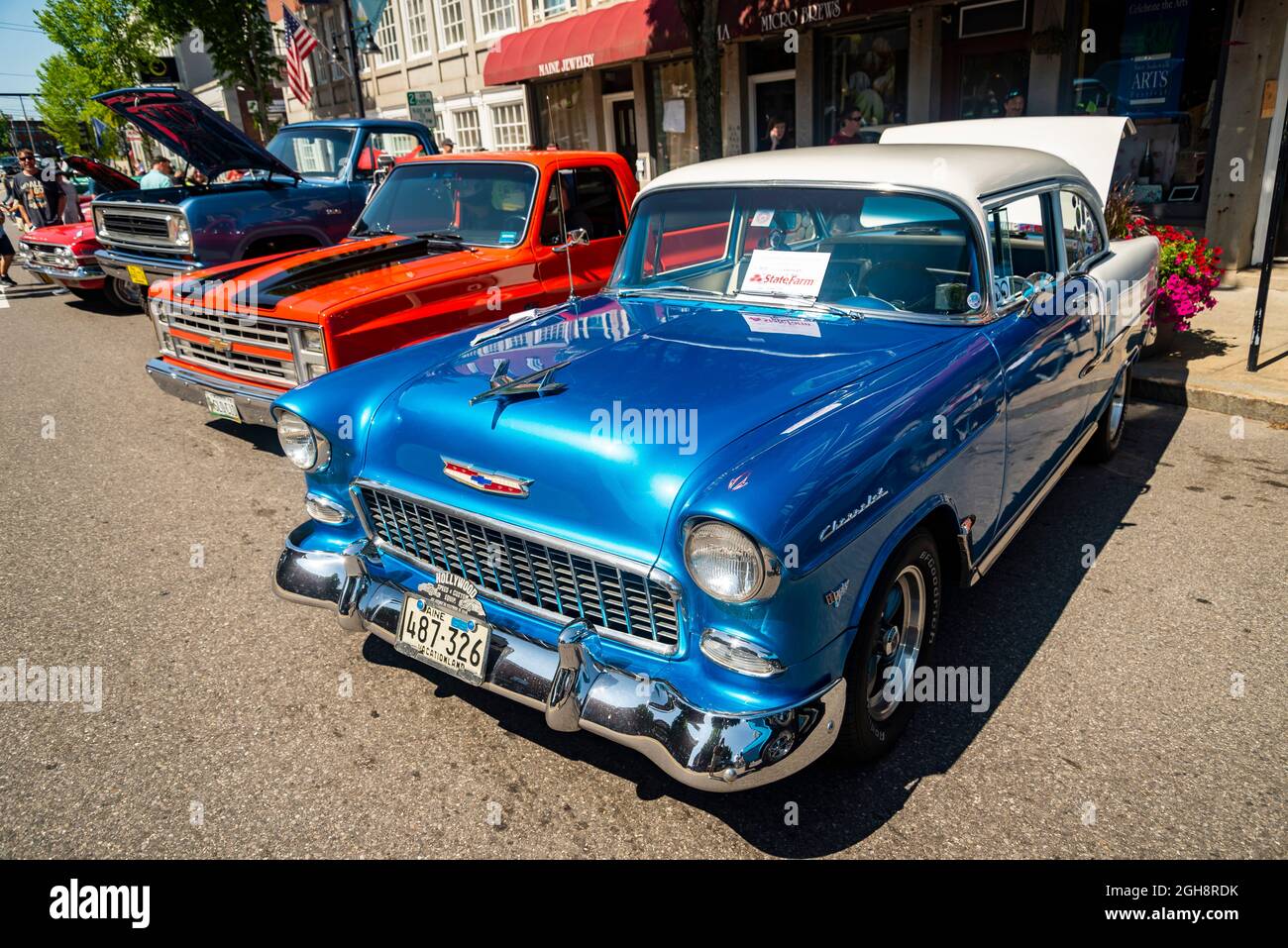 old american car in a car show in Saco, Maine, USA Stock Photo - Alamy