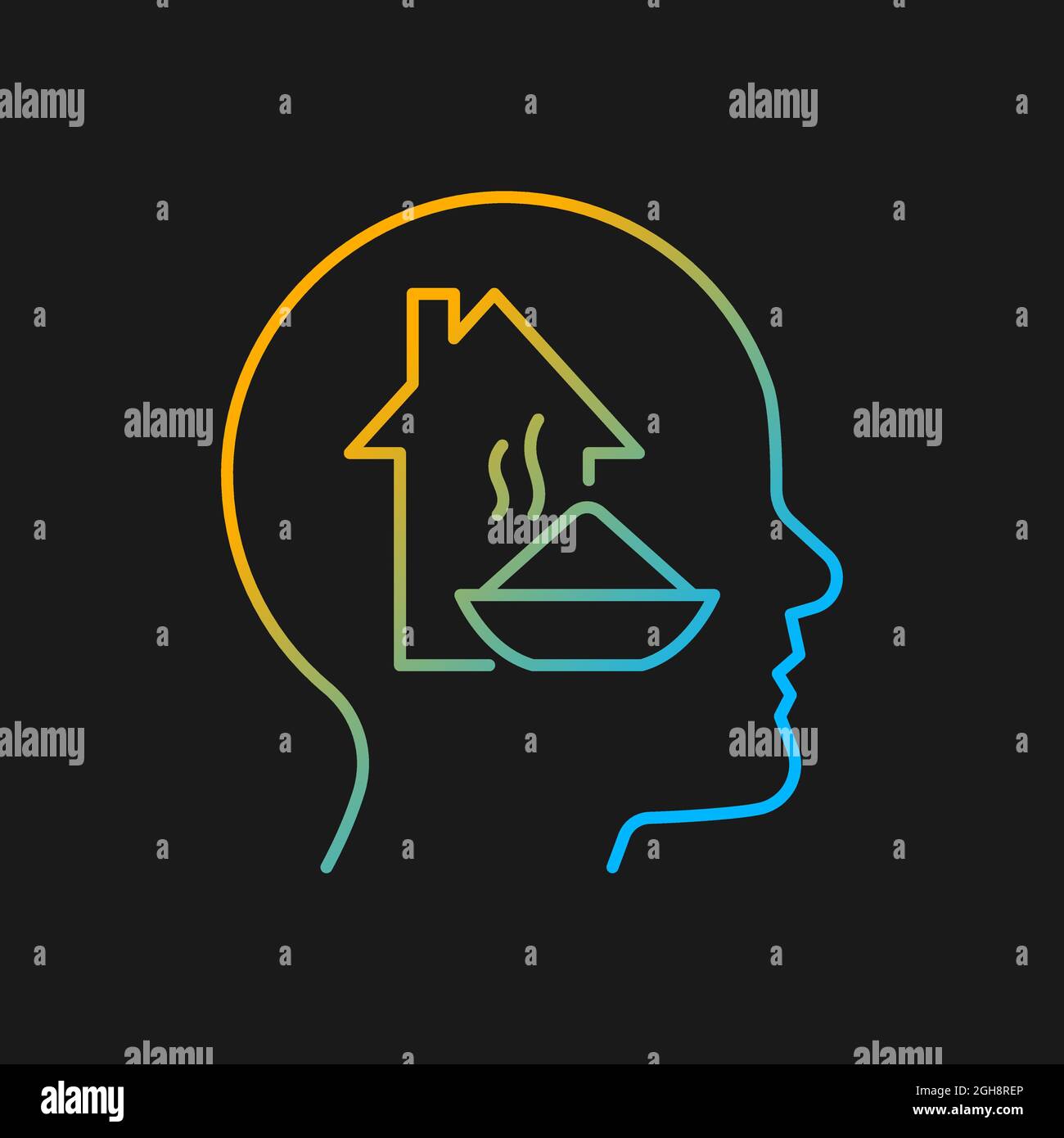 Physiological motivation gradient vector icon for dark theme Stock ...